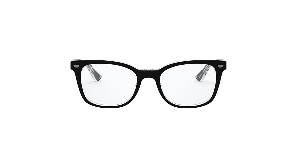 RB5285 OPTICS Eyeglasses with Black On Transparent Frame RB5285 OPTICS Eyeglasses with Black On Transparent Frame