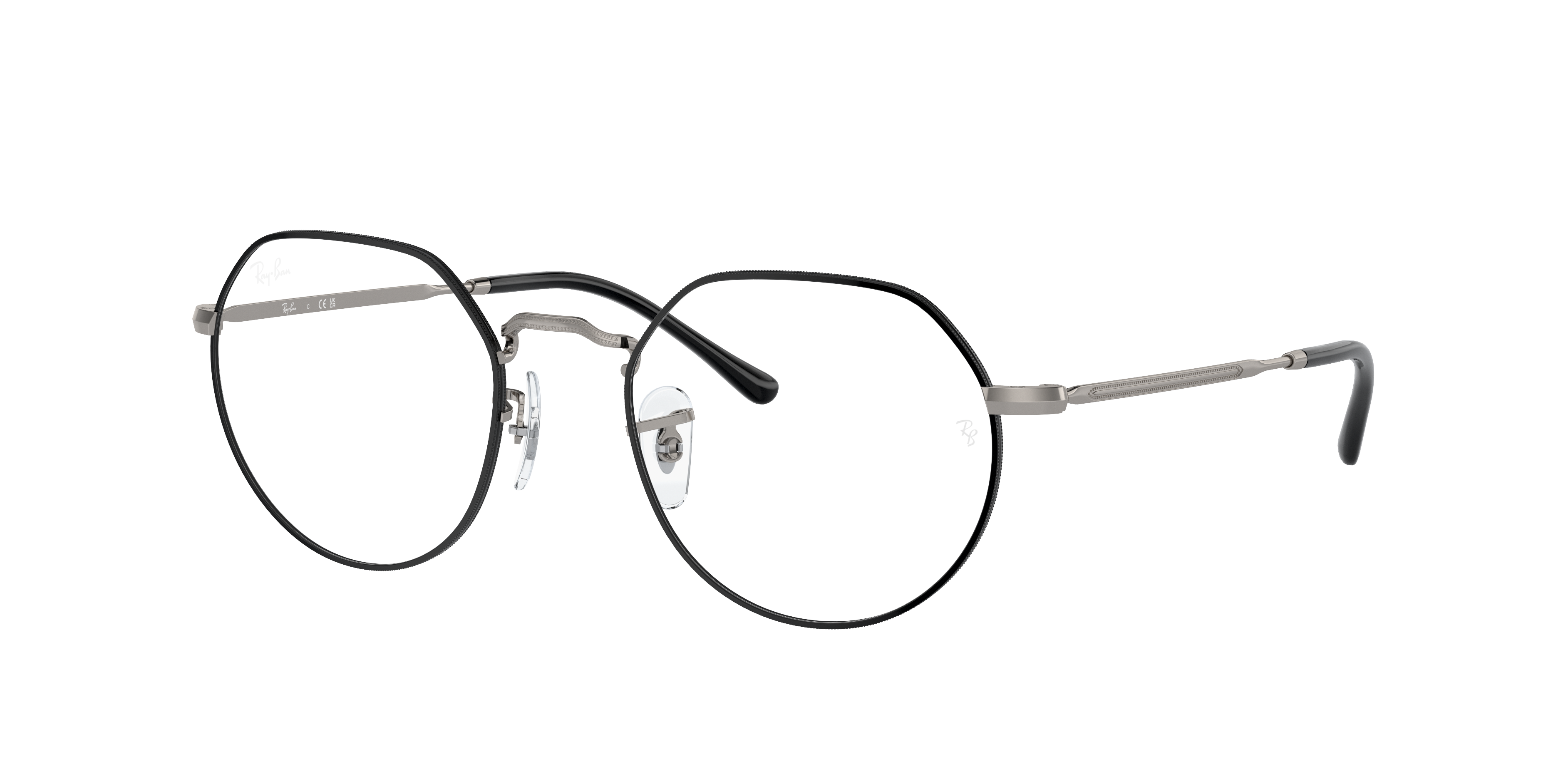 Jack Optics Eyeglasses with Polished Black On Gunmetal Frame (49-20 ...