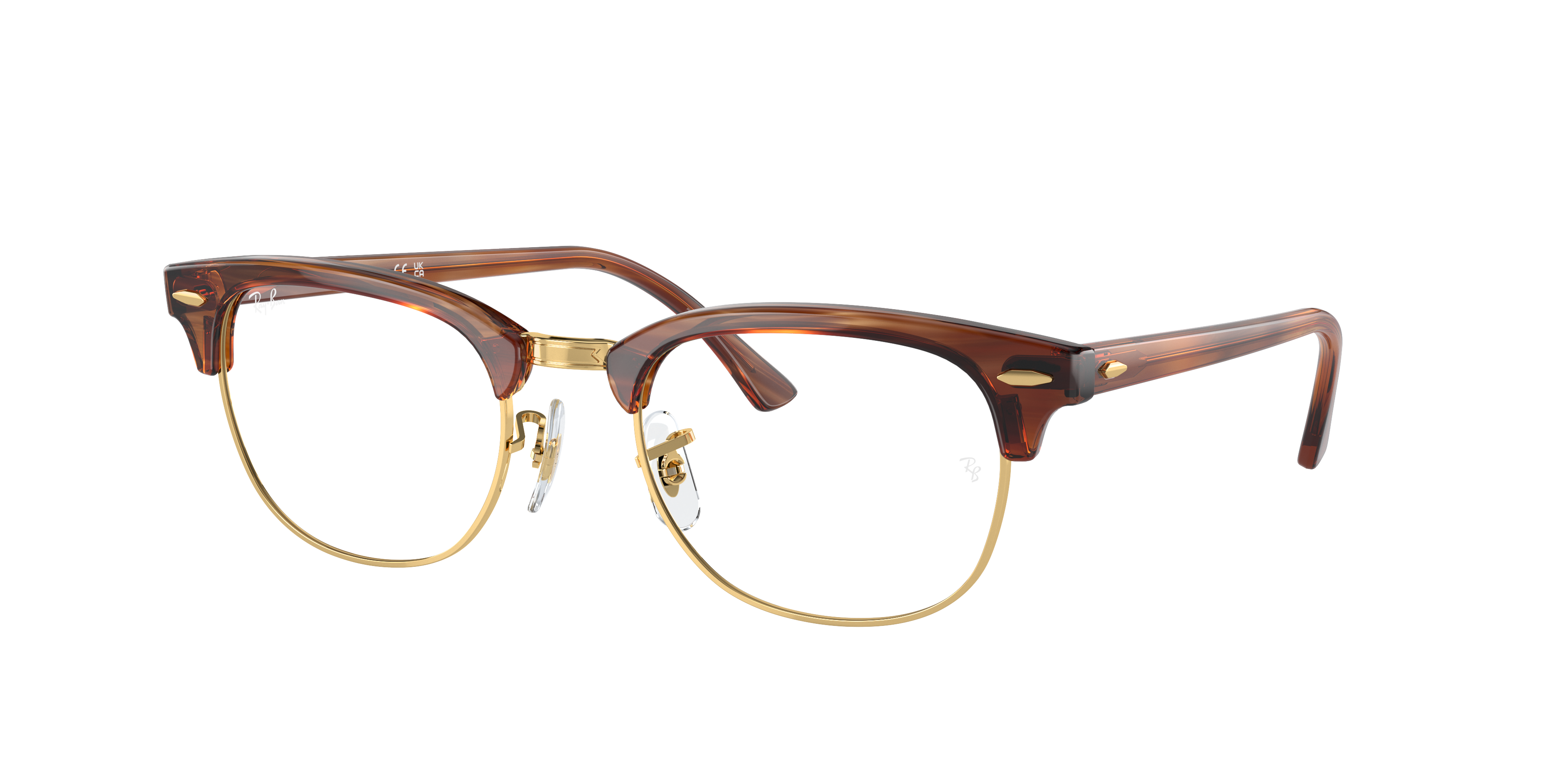 Clubmaster Optics Eyeglasses with Striped Brown Frame - RB5154 | Ray-Ban®