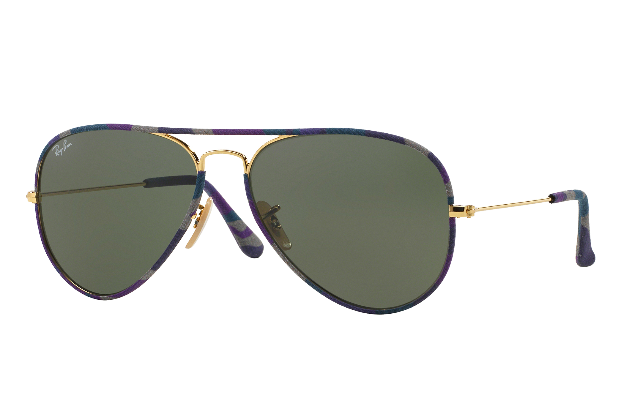 Aviator Full Color Sunglasses in Multicolor and G-15 Green - RB3025JM ...