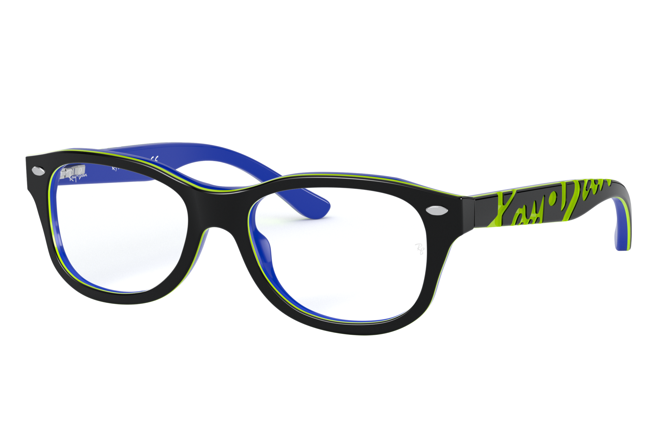 Rb1544 Optics Kids Eyeglasses with Dark Grey On Blue Frame - RY1544 ...