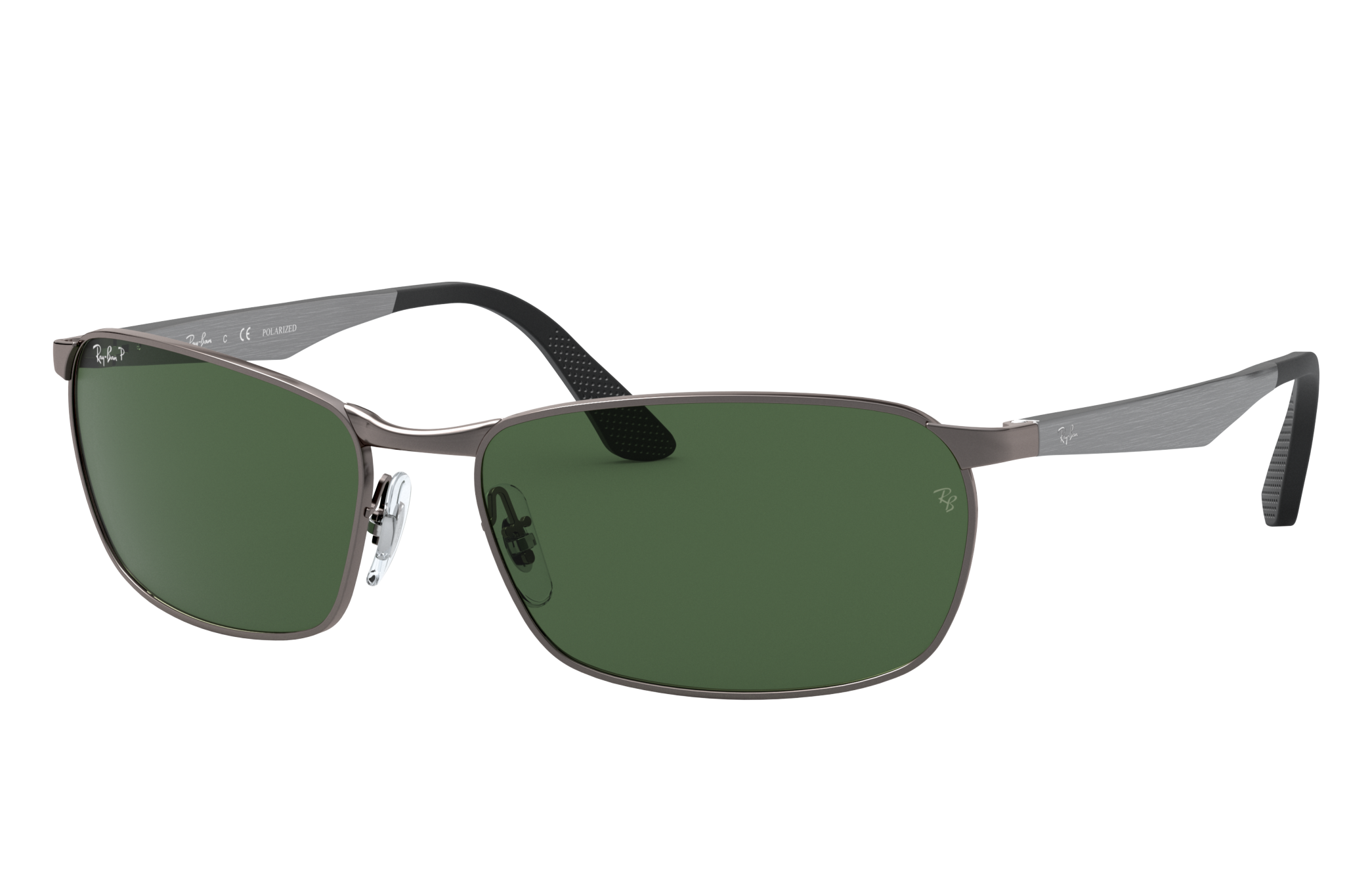 Rb3534 Sunglasses in Matte Gunmetal and G-15 Green Polarized (62-17 ...
