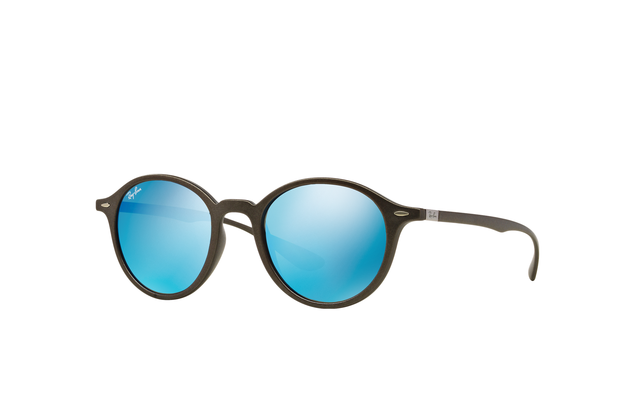 Round Liteforce Sunglasses in Grey and Blue Flash - RB4237F | Ray-Ban®
