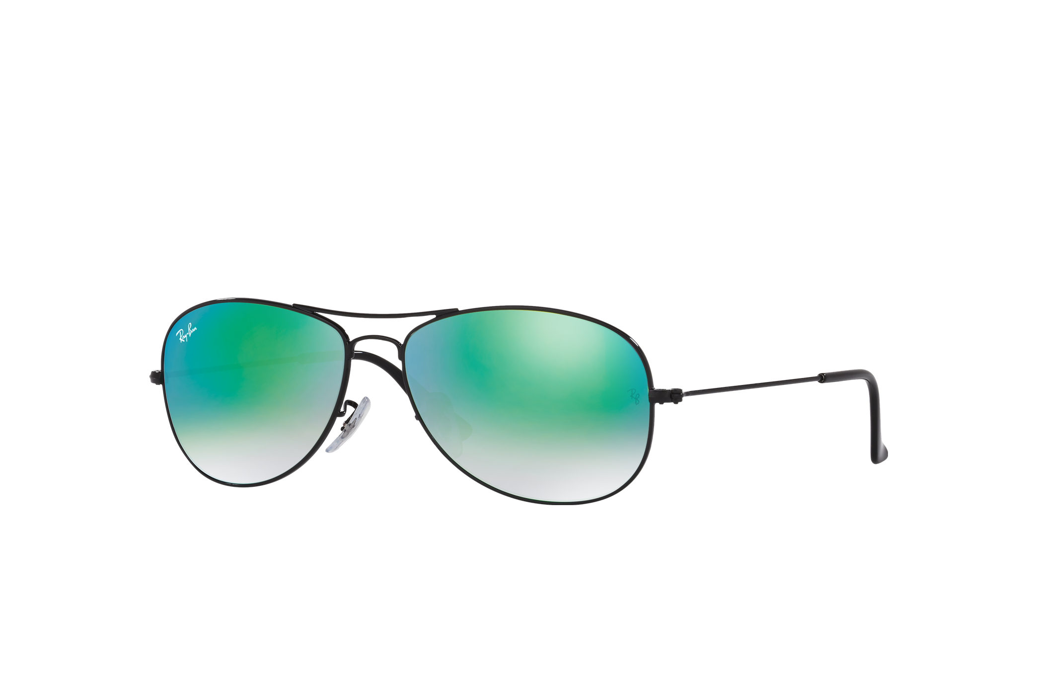 Black Sunglasses in Green Gradient Flash and Cockpit Flash Lenses ...
