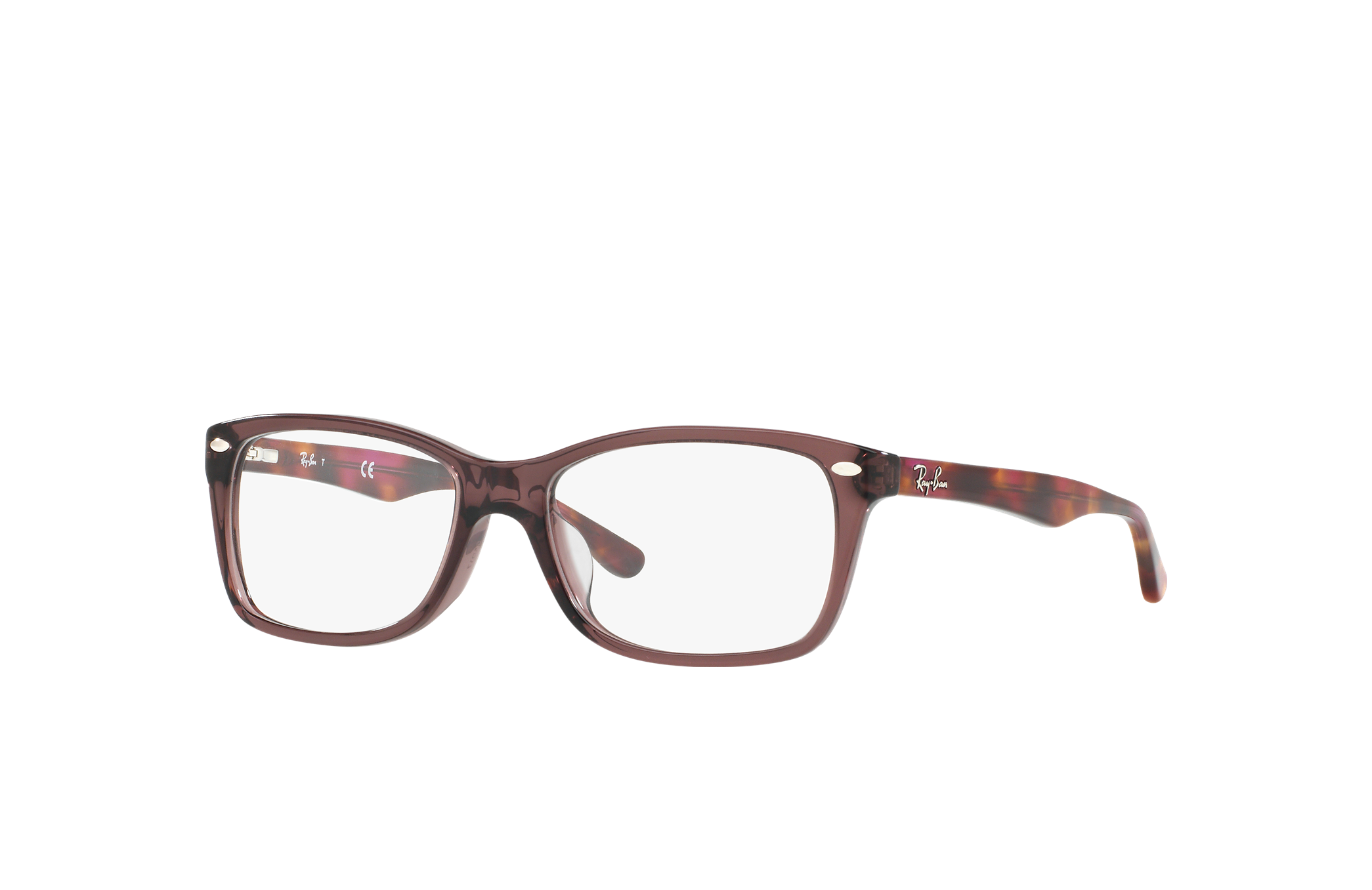 Rb5228f Eyeglasses with Gloss Brown Frame (55-17) - RB5228F | Ray-Ban®