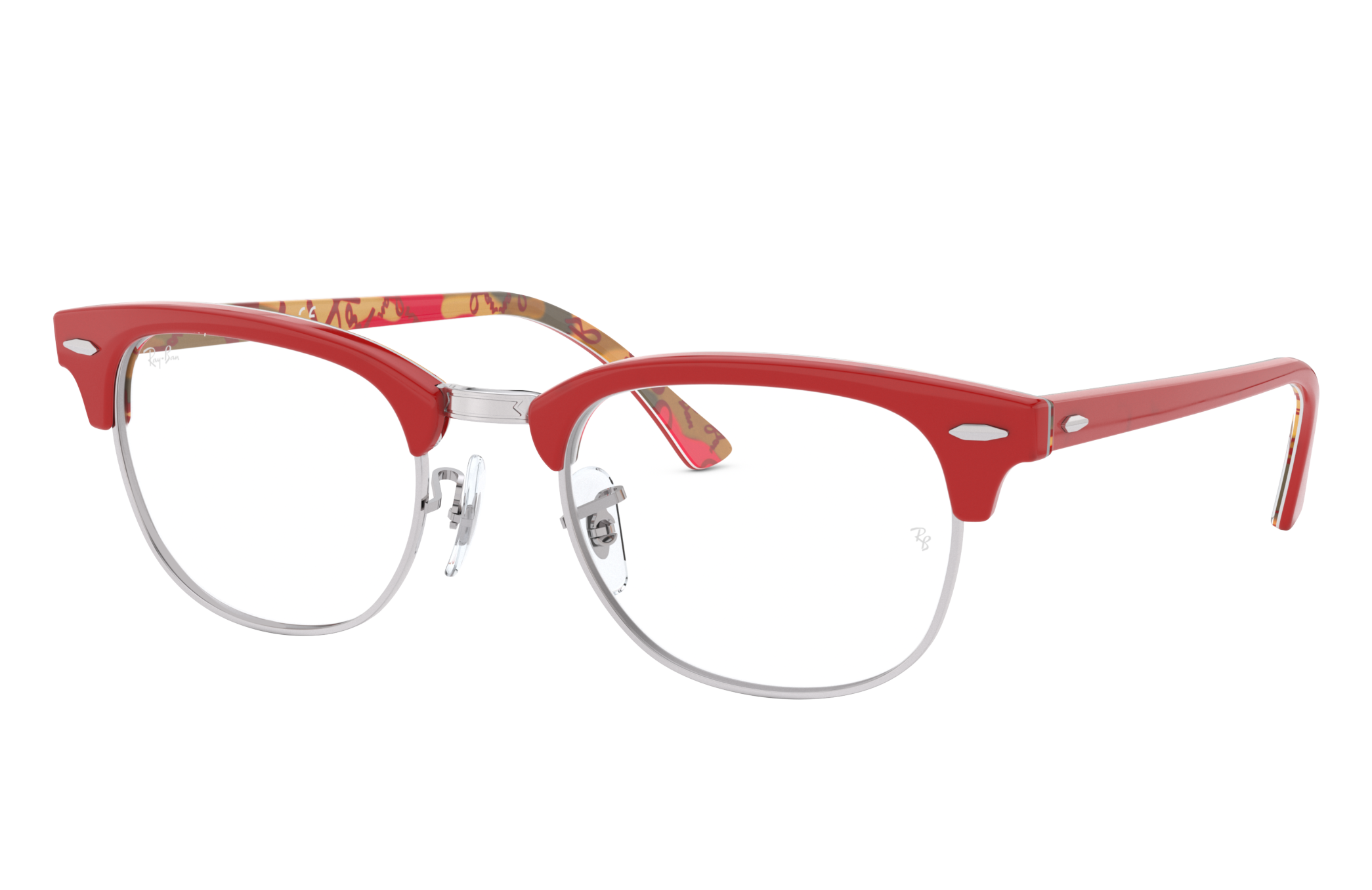 Clubmaster Optics Eyeglasses with Red Frame - RB5154 | Ray-Ban®