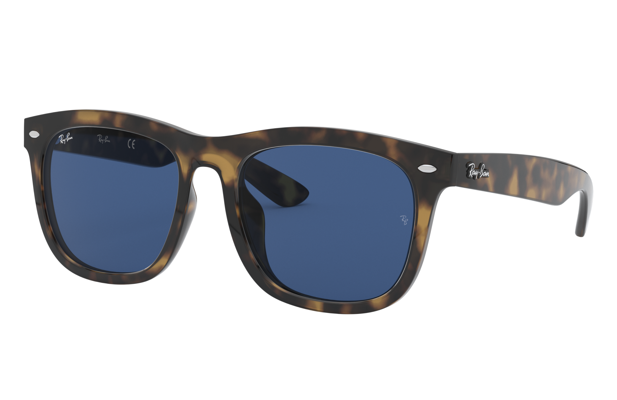 Rb4260d Sunglasses in Polished Light Havana and Blue Classic (57-19 ...