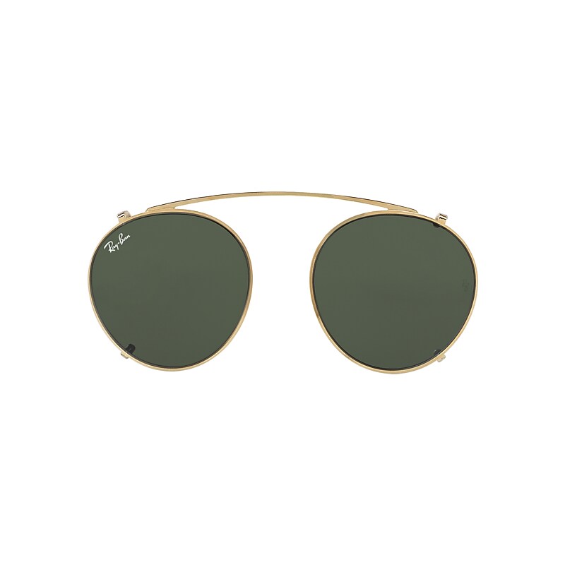 Ray Ban Round Fleck Clip-on Clipon Frame Green Lenses 47-21 | ModeSens