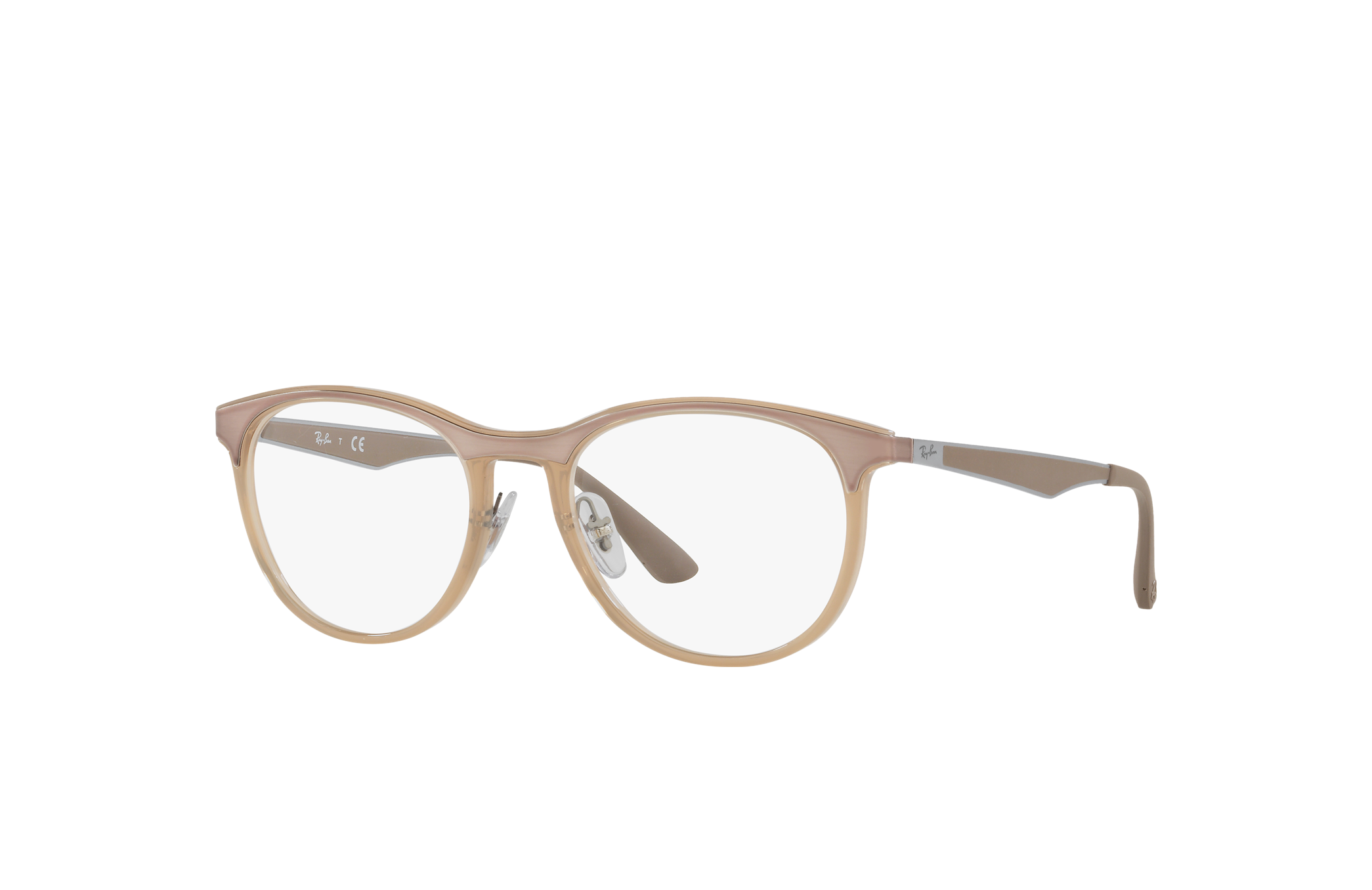Rb7116 Eyeglasses with Gloss Light Brown Frame (51-19) - RB7116 | Ray-Ban®