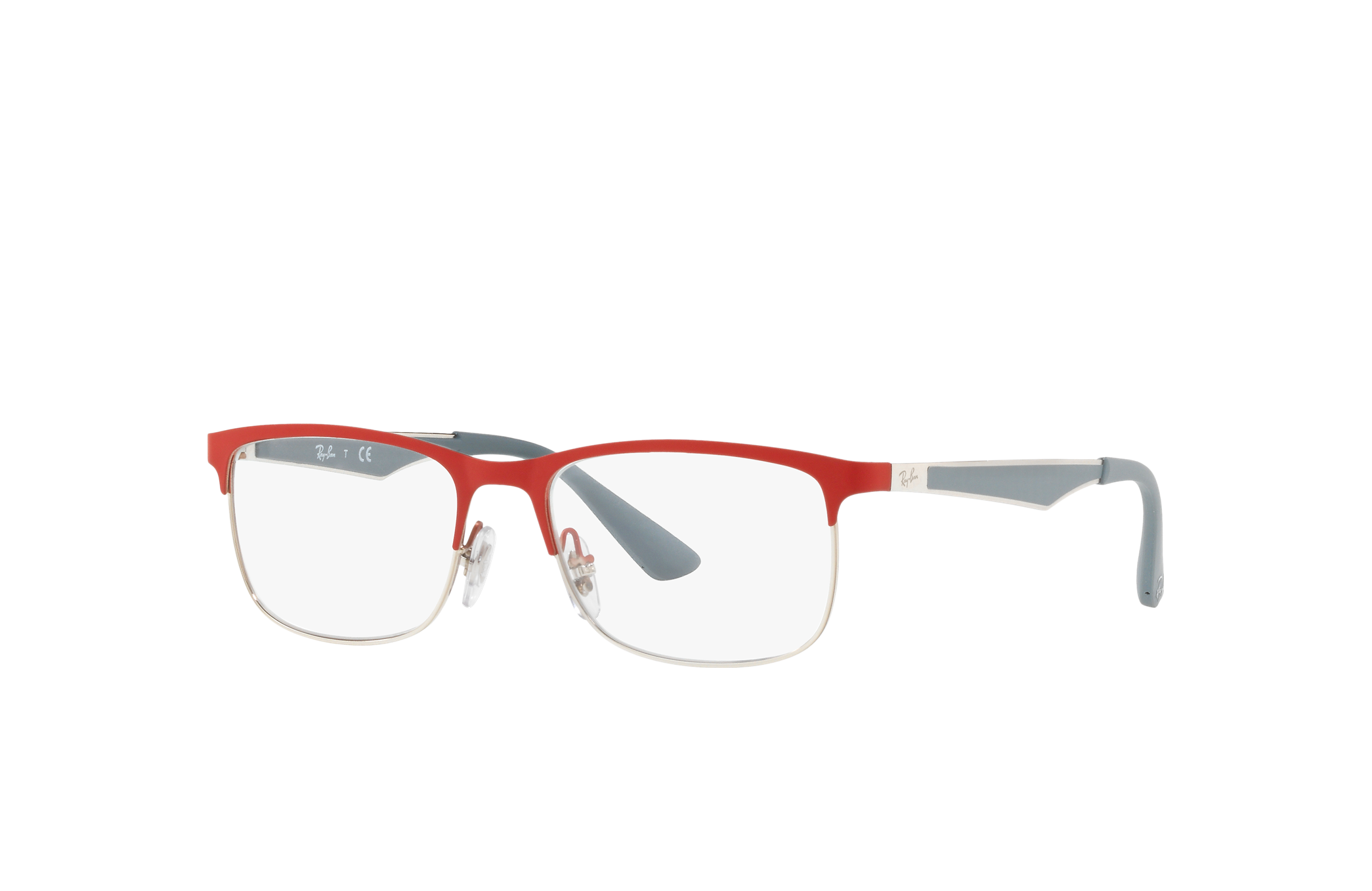 Rb1052 Optics Kids Eyeglasses with Matte Silver Red Frame (49-15 ...