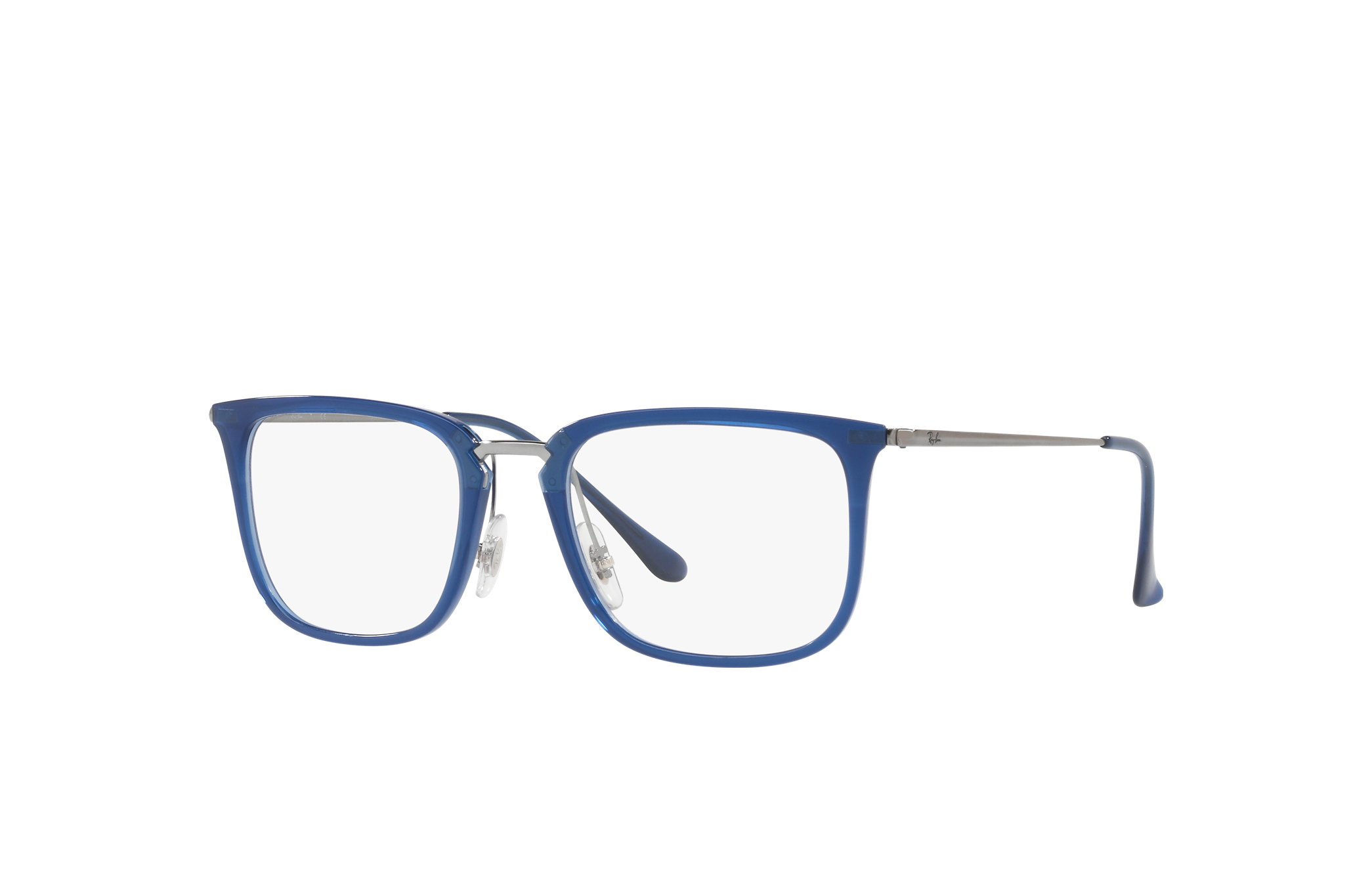Rb7141 Eyeglasses with Gloss Blue Frame (52-20) - RB7141 | Ray-Ban®