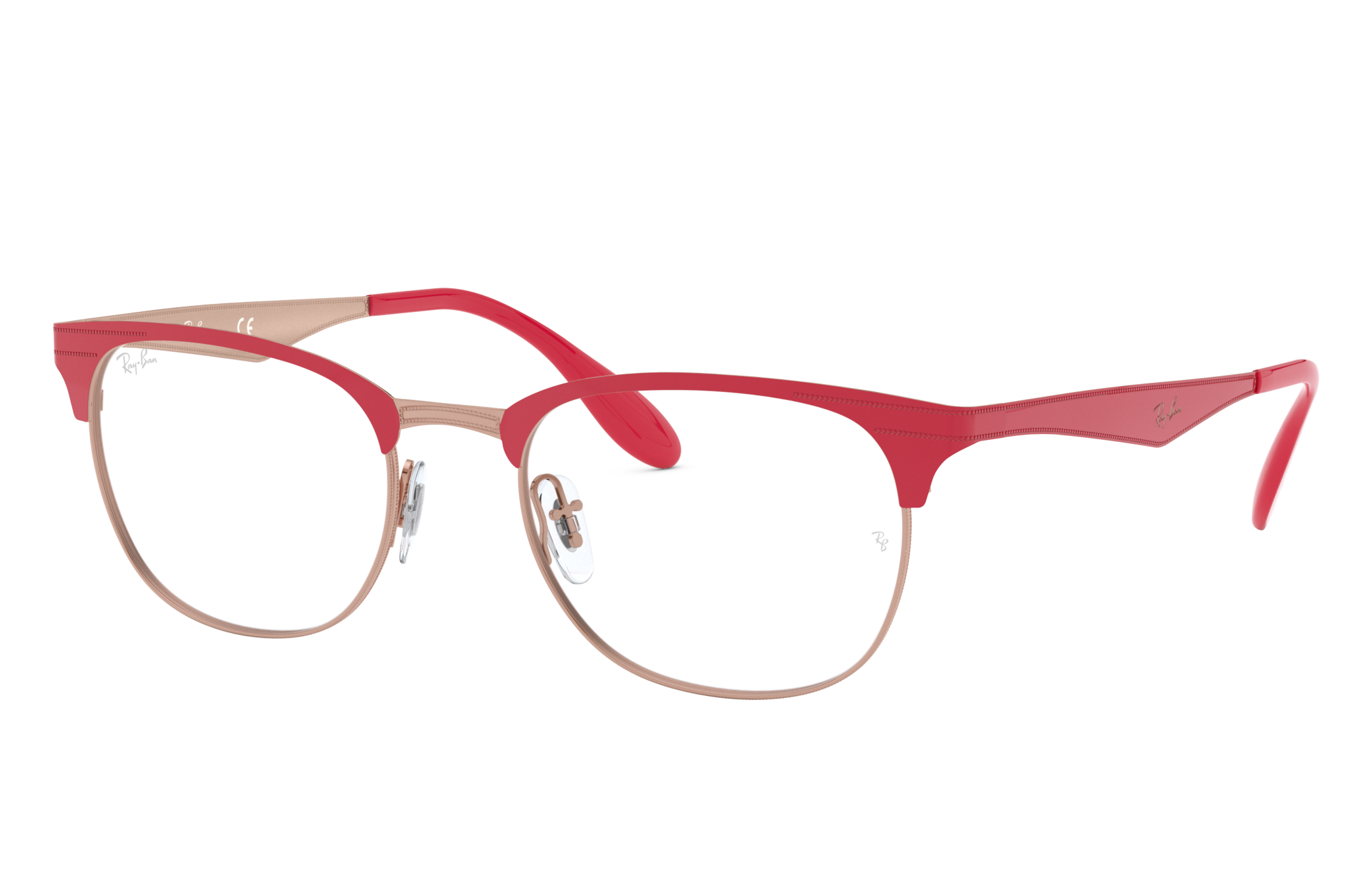 Rb6346 Optics Eyeglasses with Polished Red Frame (50-19) - RB6346 | Ray ...