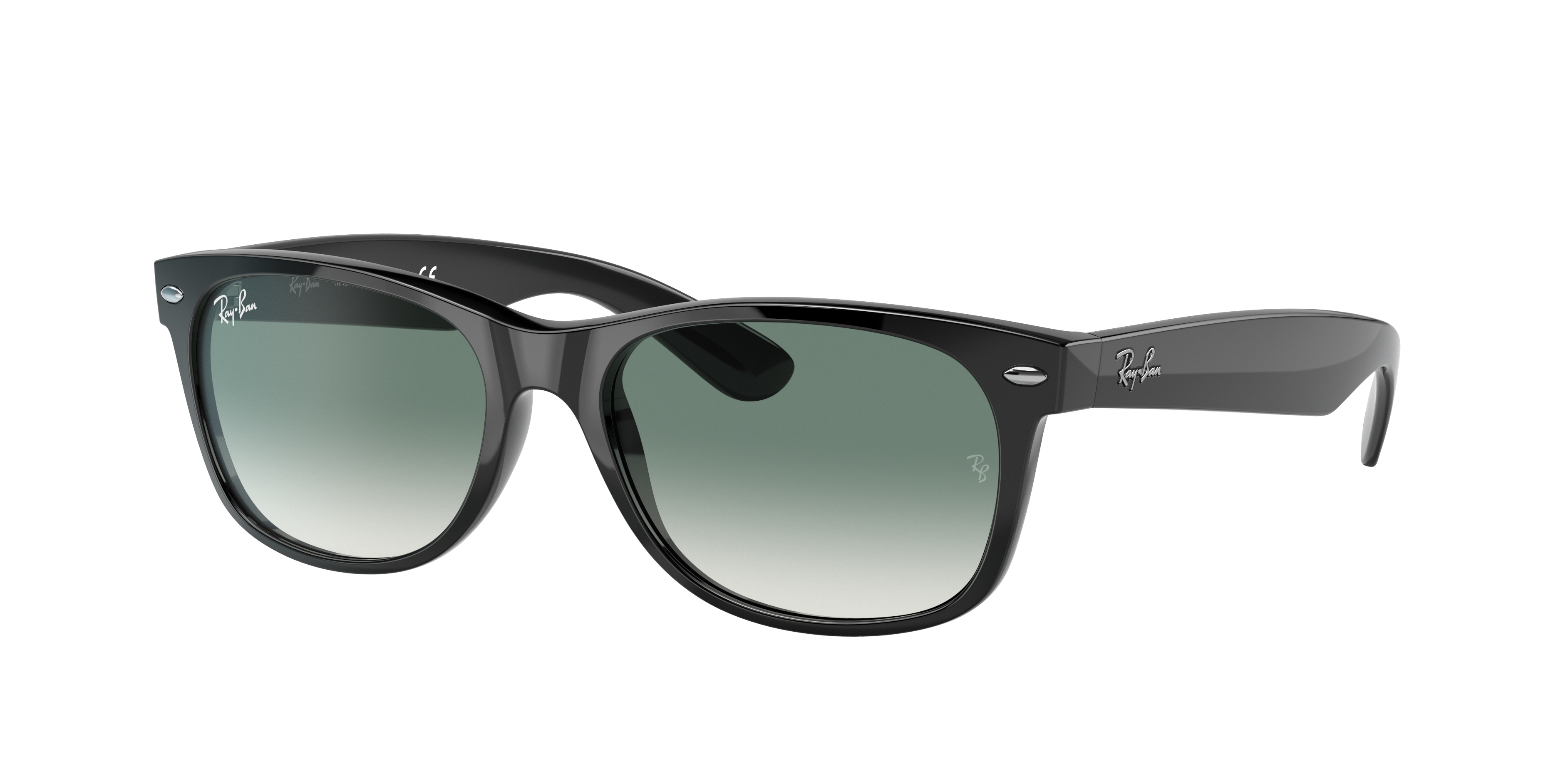 New Wayfarer Flash Gradient Lenses Sunglasses in Black and Green ...