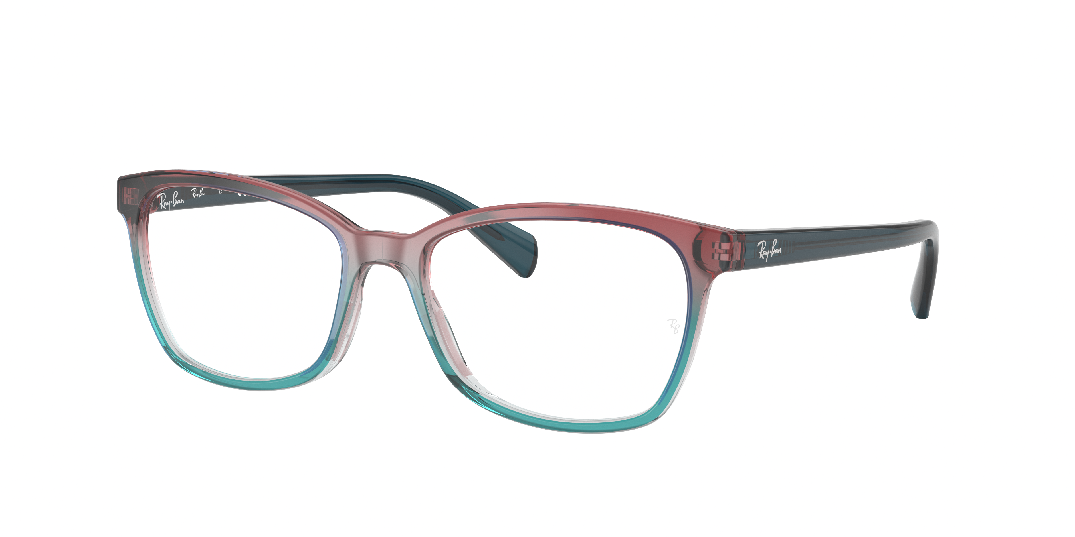 Rb5362 Optics Eyeglasses with Burgundy White & Blue Frame - RB5362 ...