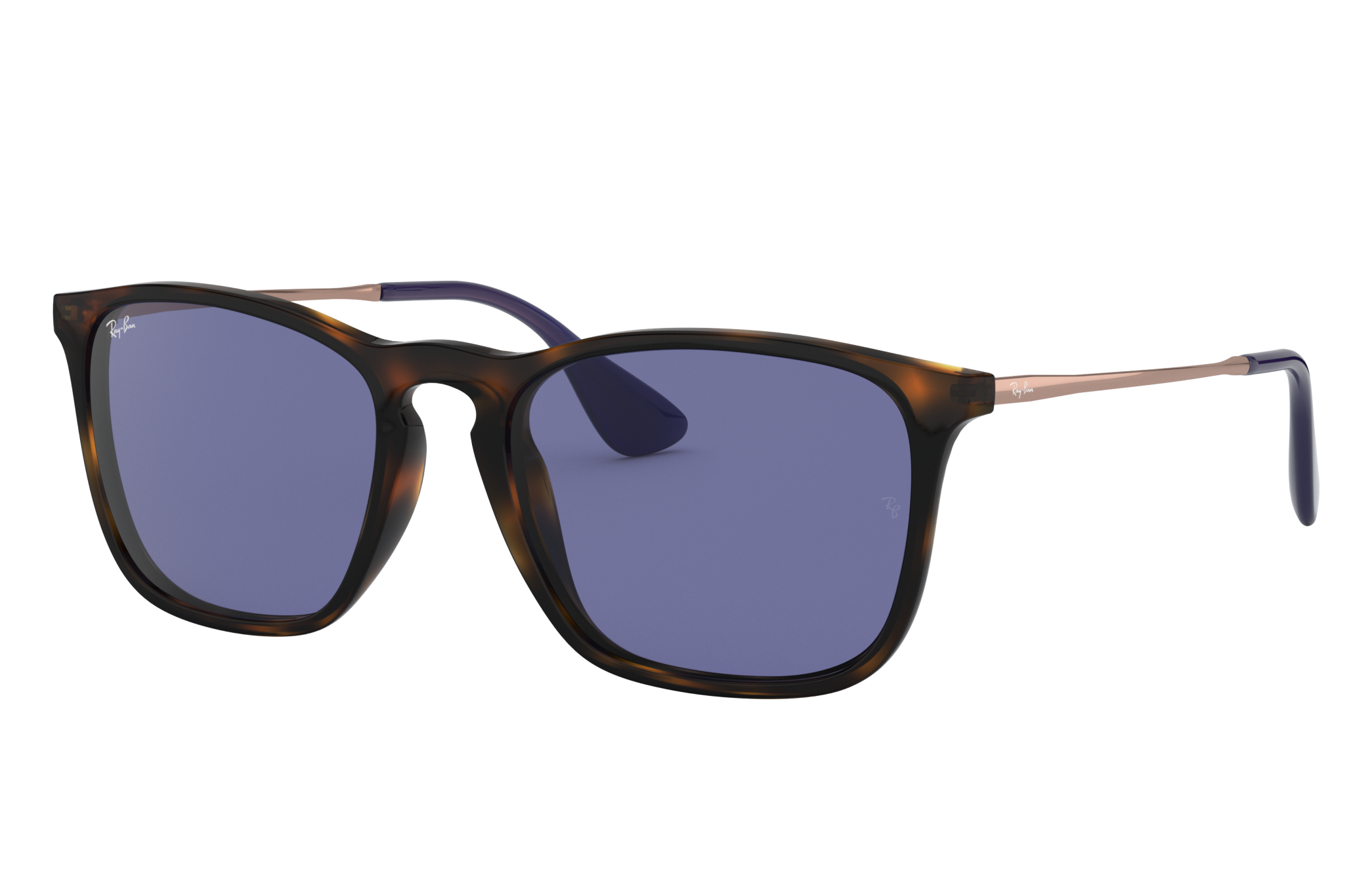 Chris Sunglasses in Havana and Dark Violet Classic - RB4187F | Ray-Ban®