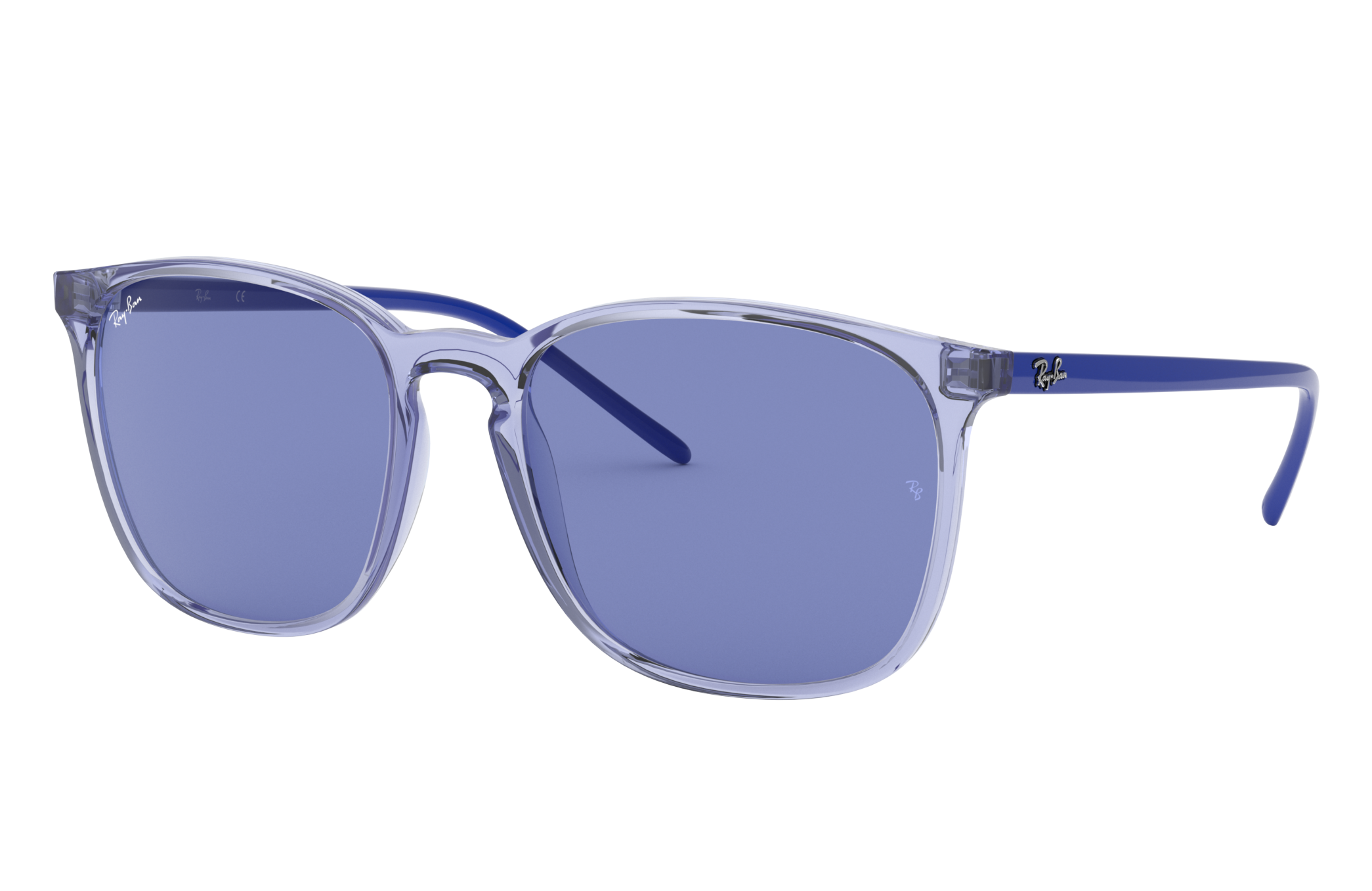 Transparent Light Blue Sunglasses in Light Blue Classic and Rb4387f ...