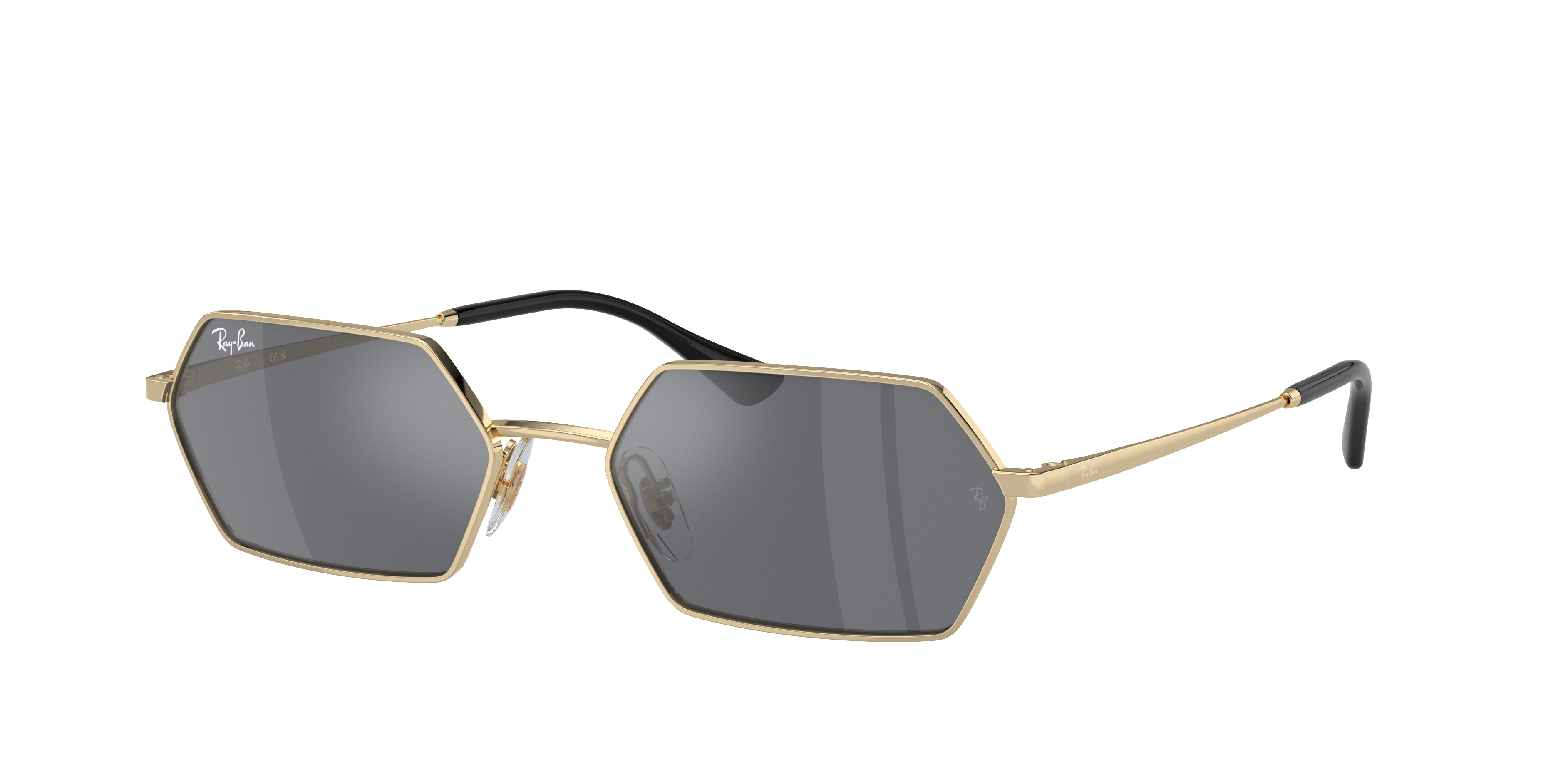 Light Gold Sunglasses in Dark Grey and Yevi Bio-based - RB3728 | Ray-Ban®