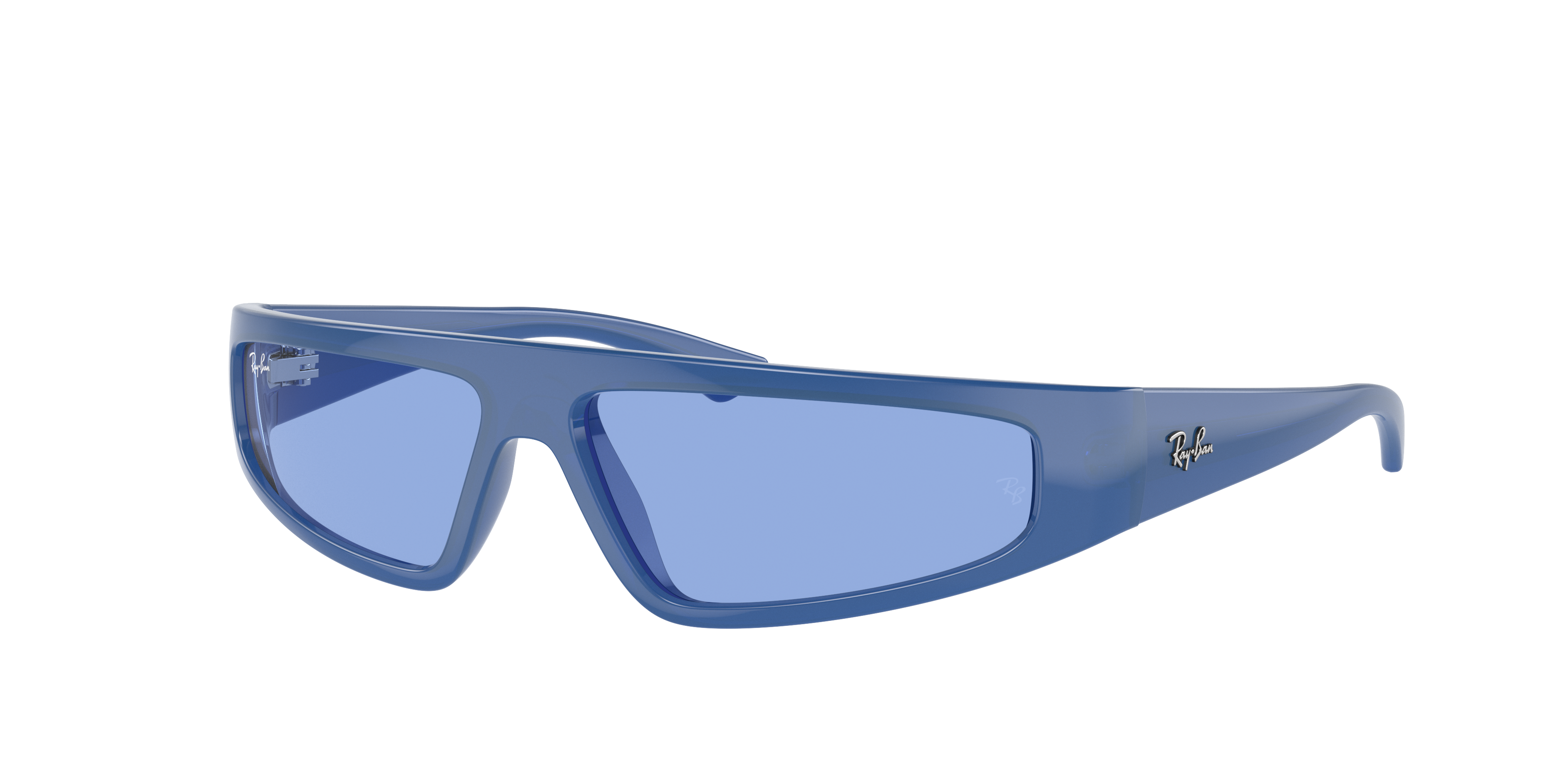 Izaz Bio-based Sunglasses in Polished Electric Blue and Blue (59-13 ...