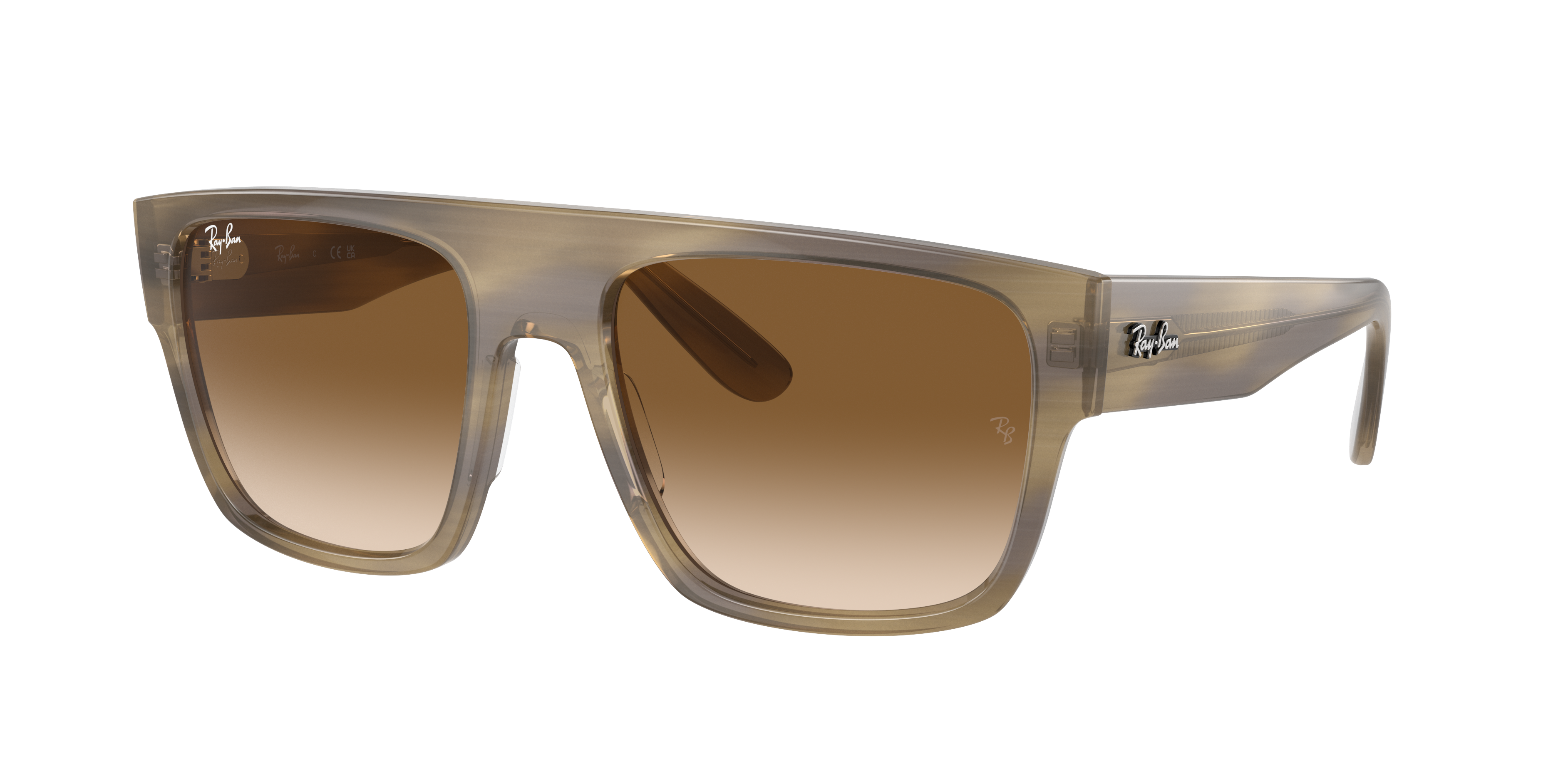 Drifter Sunglasses in Striped Green and Clear & Brown - RB0360S | Ray-Ban®