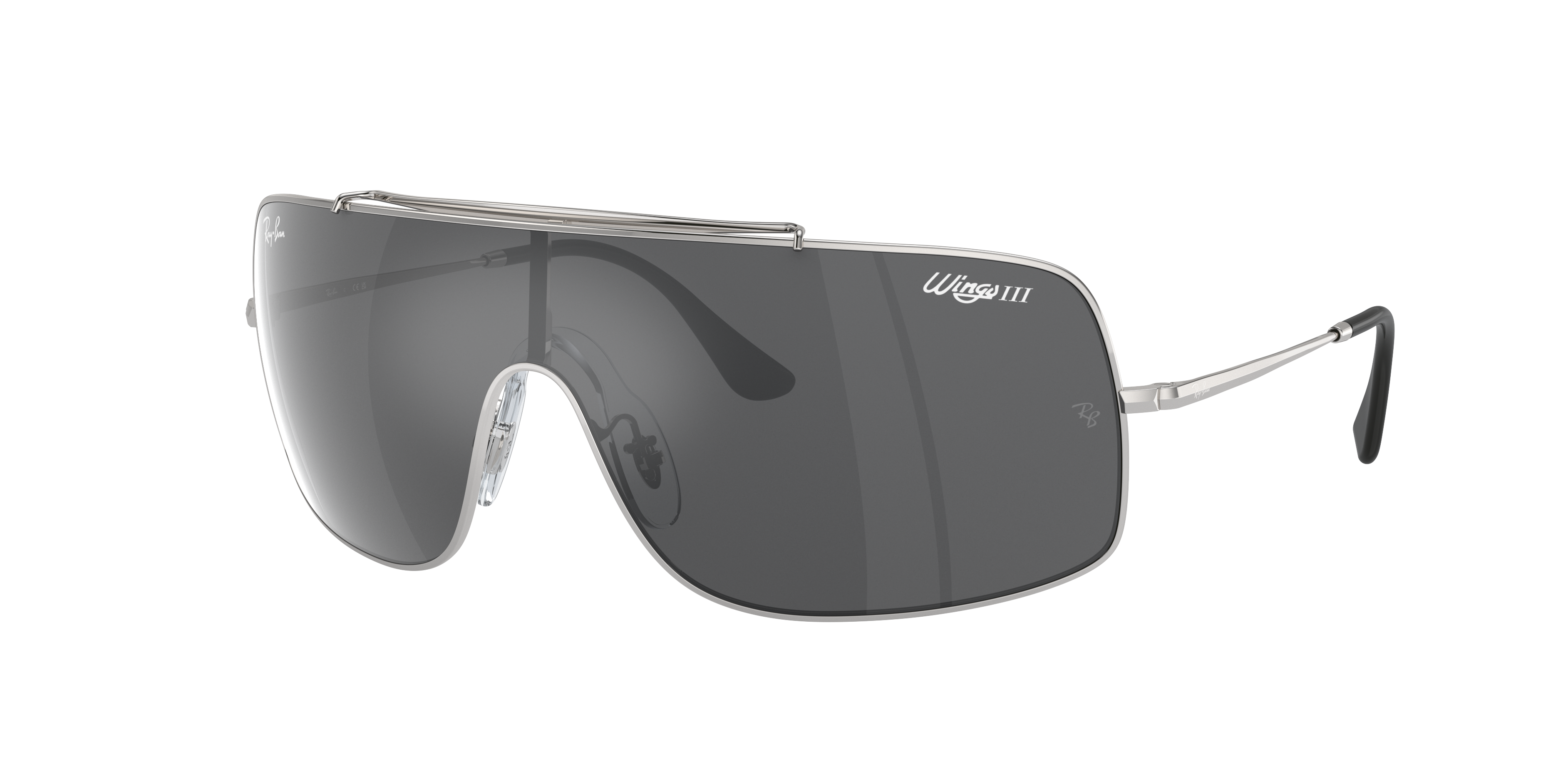 Wings Iii Sunglasses in Polished Silver and Grey (0-136) - RB3897 | Ray ...