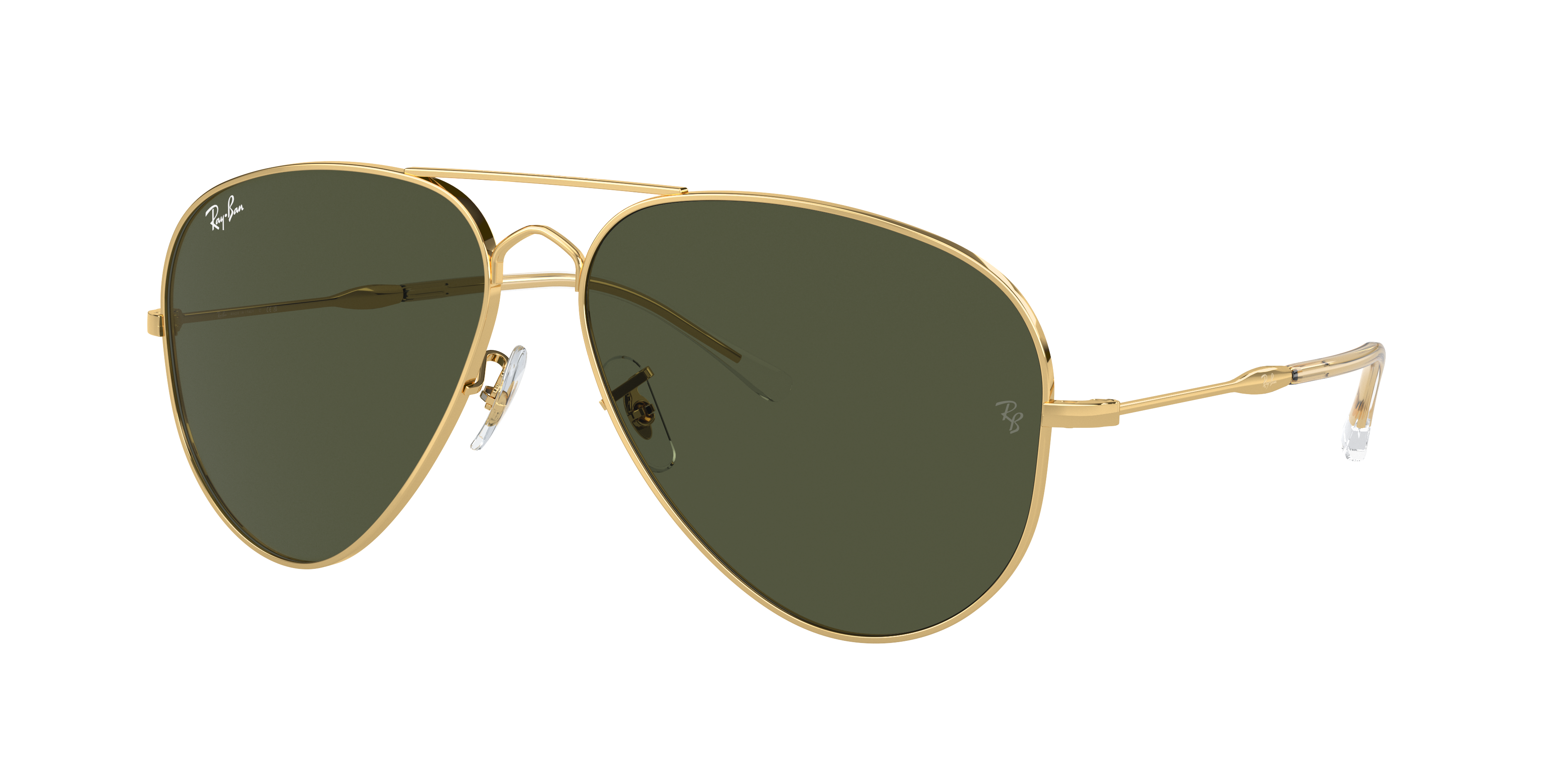 Old Aviator Sunglasses in Arista Gold and Green - RB3825 | Ray-Ban®