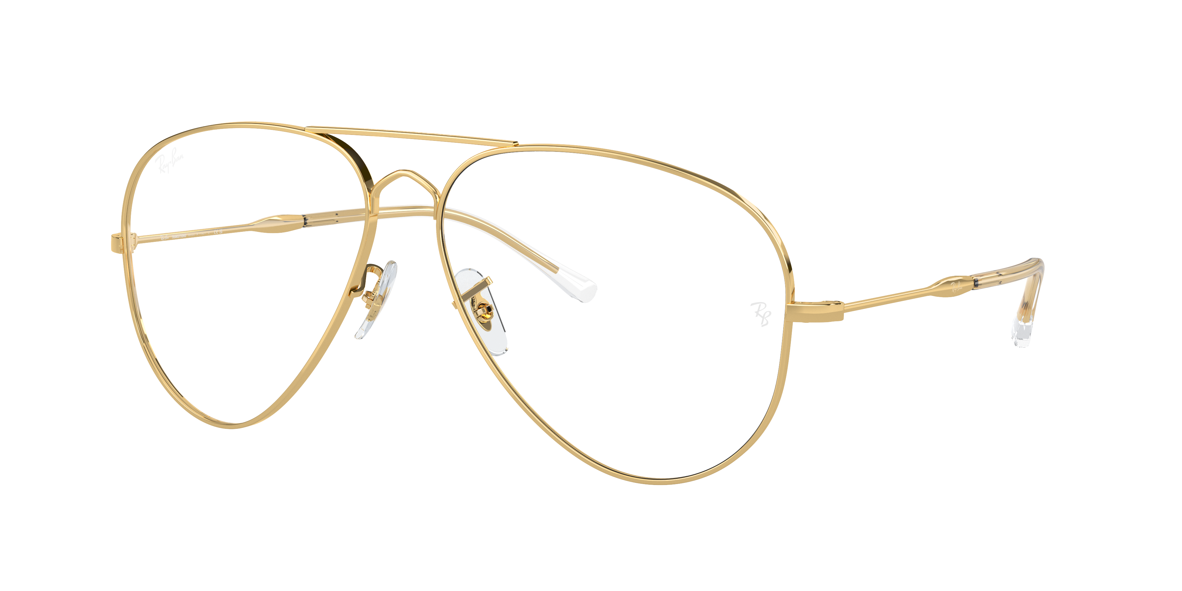Old Aviator Transitions® Sunglasses in Polished Arista Gold and Clear ...