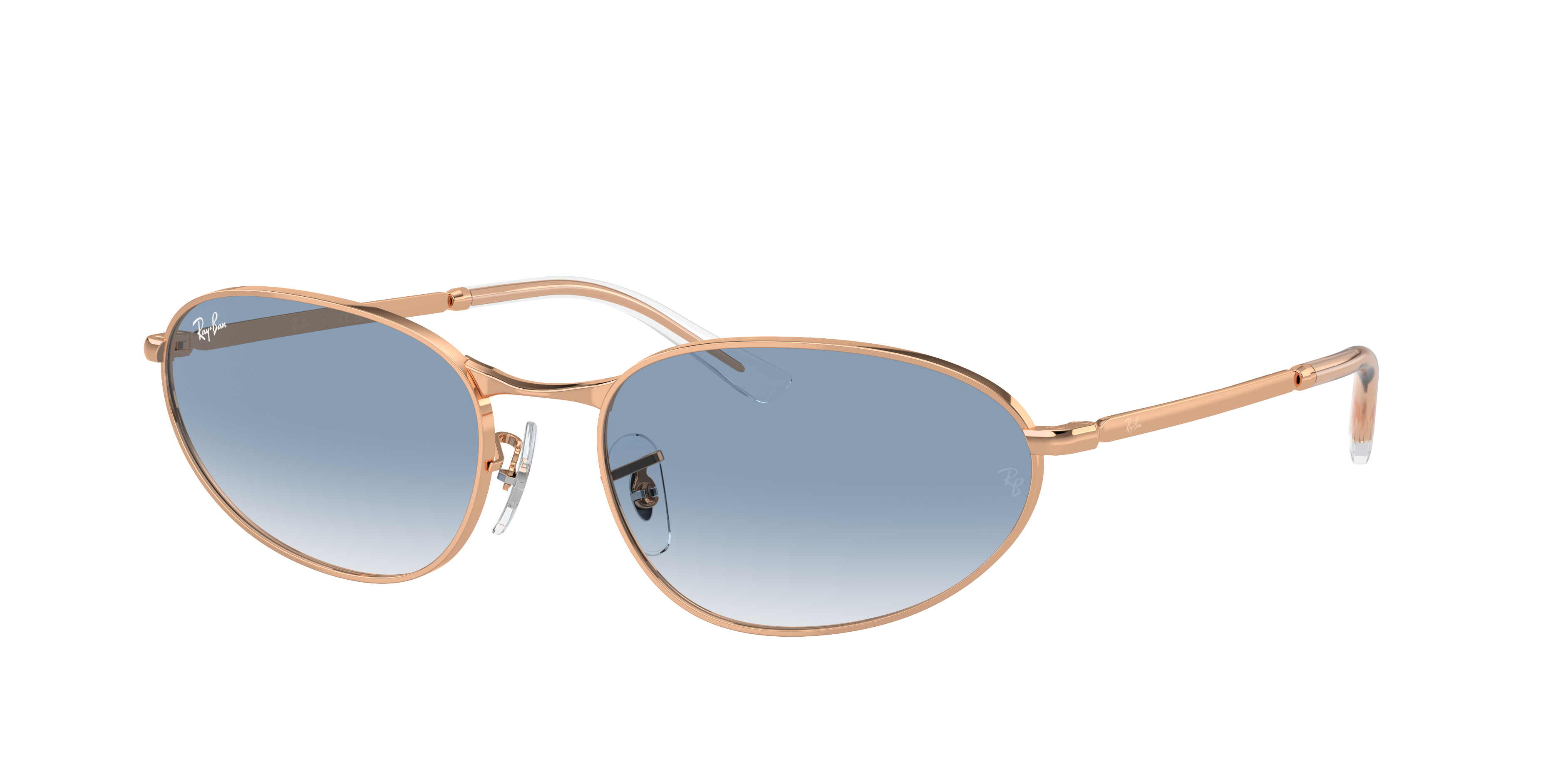 Rose Gold Sunglasses in Clear & Blue and Rb3734 - RB3734 | Ray-Ban®