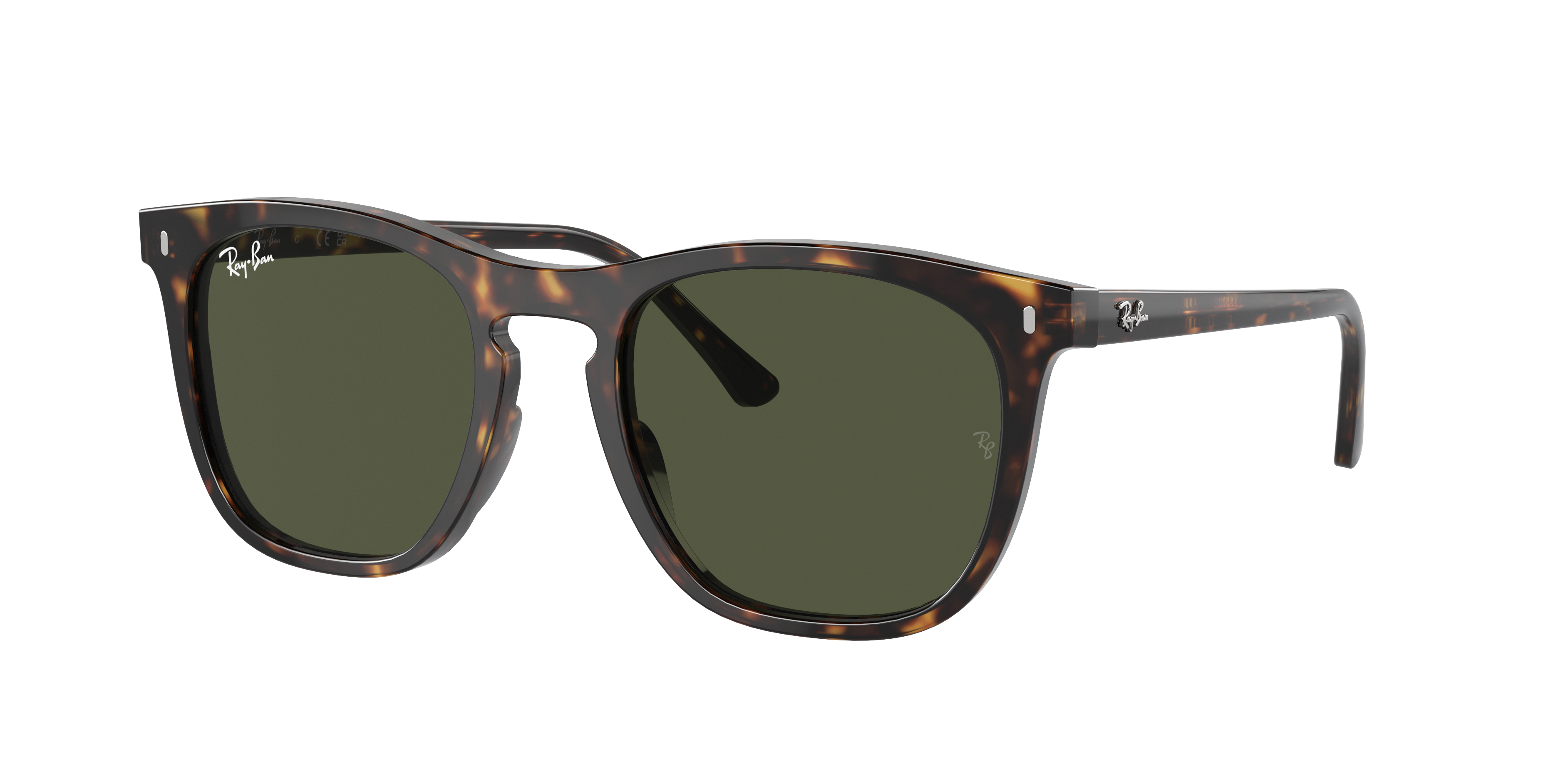 Rb2210 Sunglasses in Polished Havana and Green (53-21) - RB2210F | Ray-Ban®