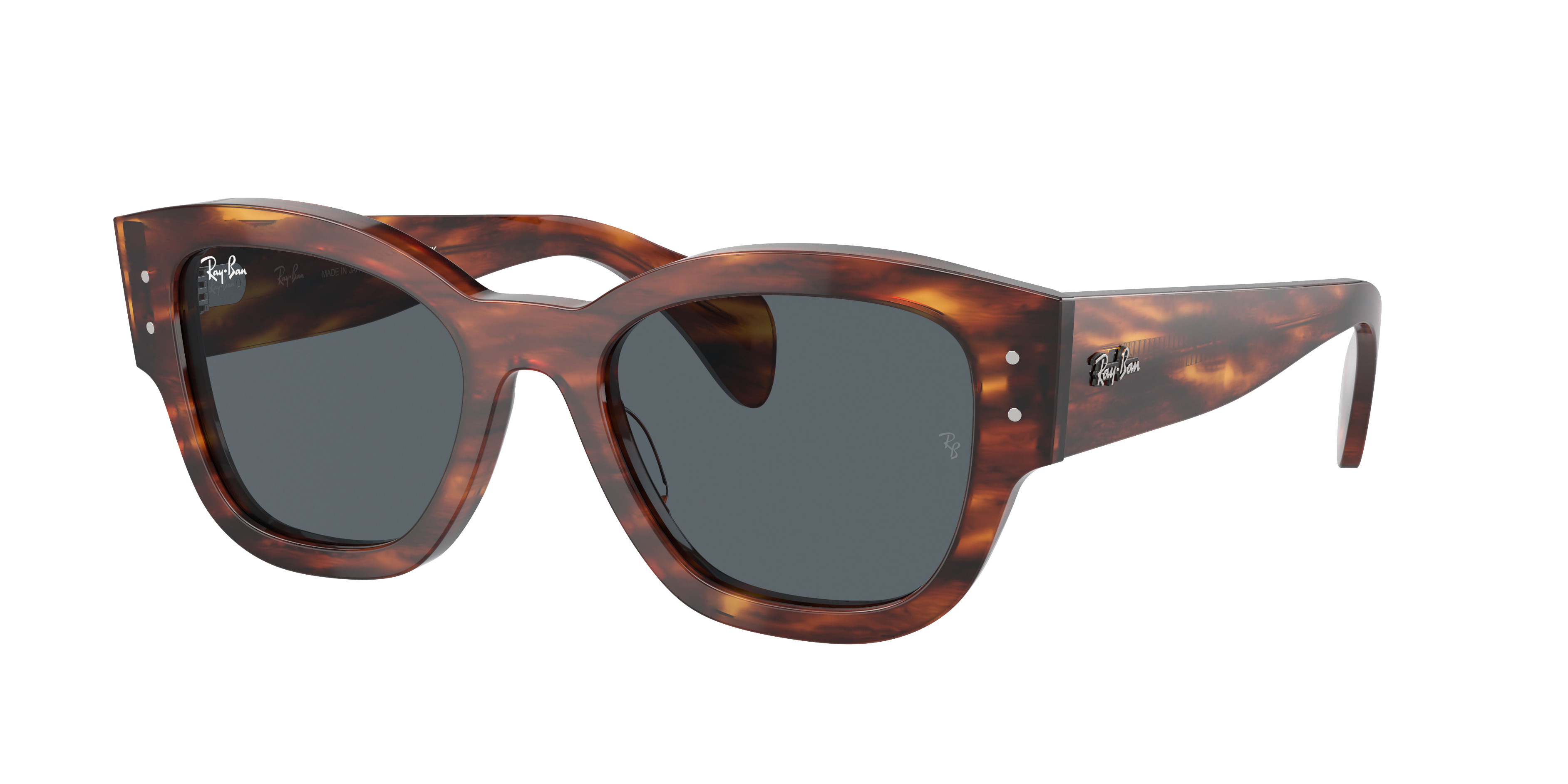 Polished Striped Havana Sunglasses in Blue (52-20) and Jorge - RB7681SF ...