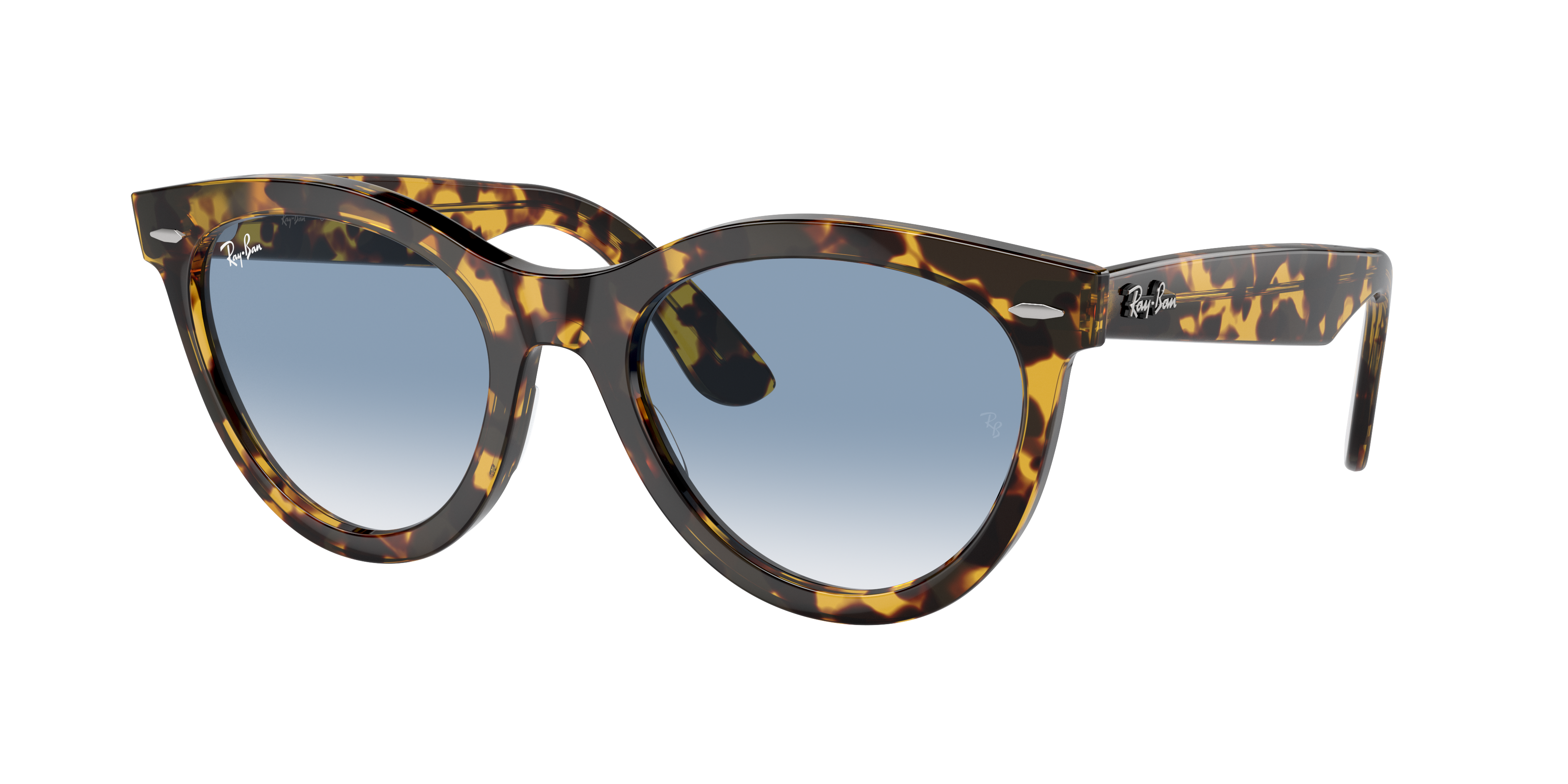 Wayfarer Way Sunglasses in Yellow Havana and Clear & Blue - RB2241F ...