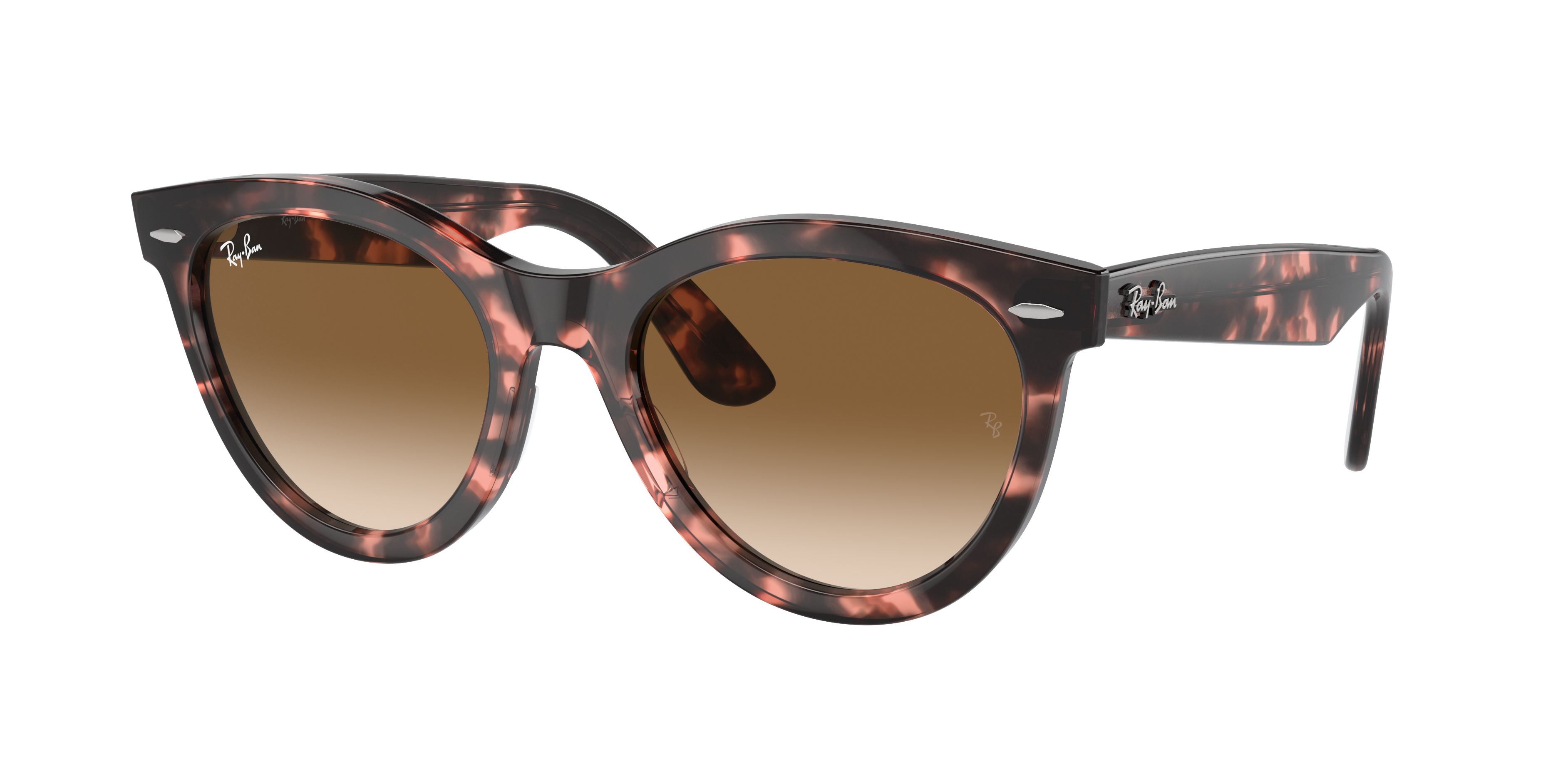Wayfarer Way Sunglasses in Pink Havana and Clear & Brown - RB2241F ...