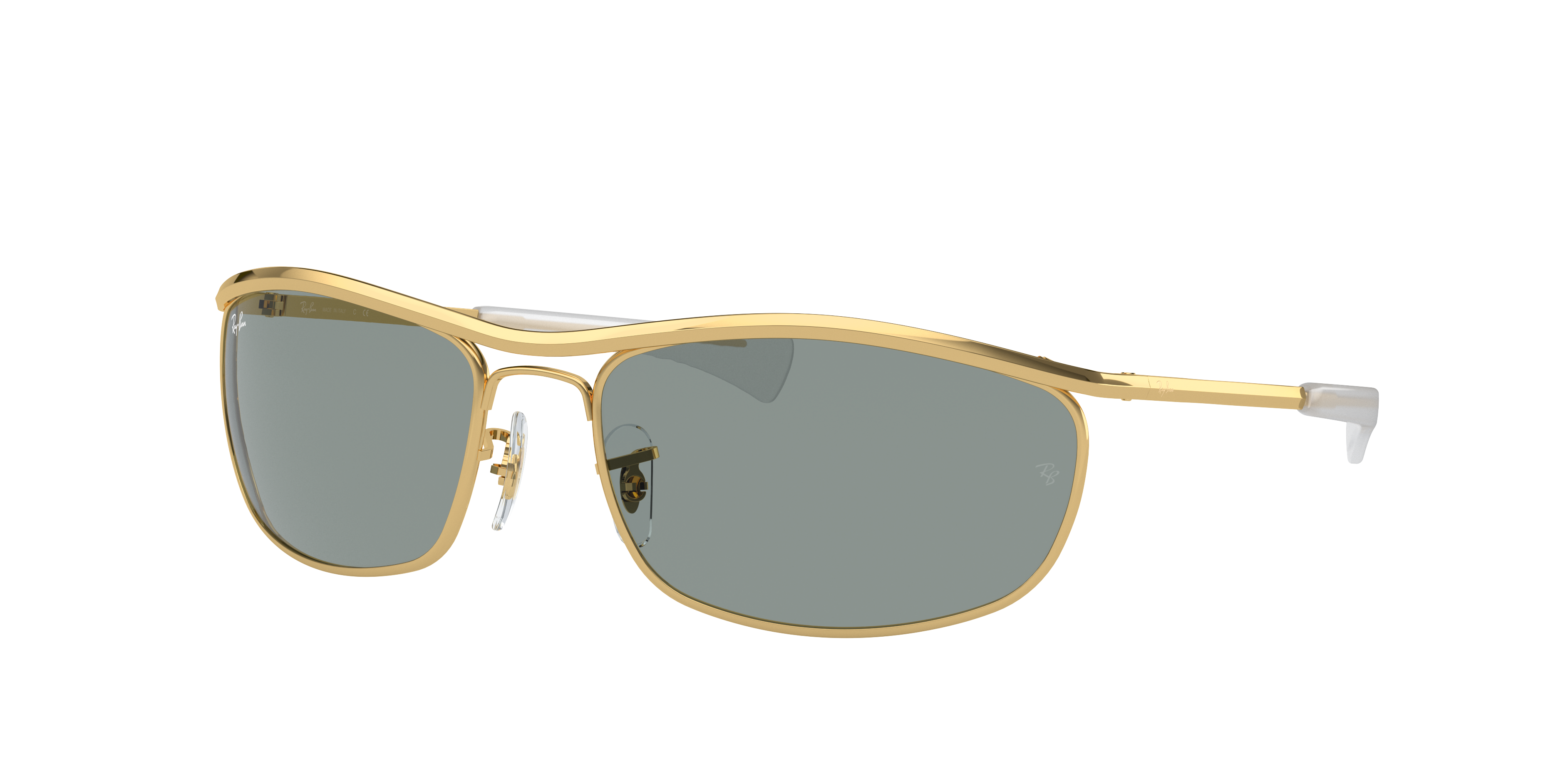 아리스타 골드 및 블루 색상의 Olympian I Deluxe 선글라스 Rb3119m Ray Ban®