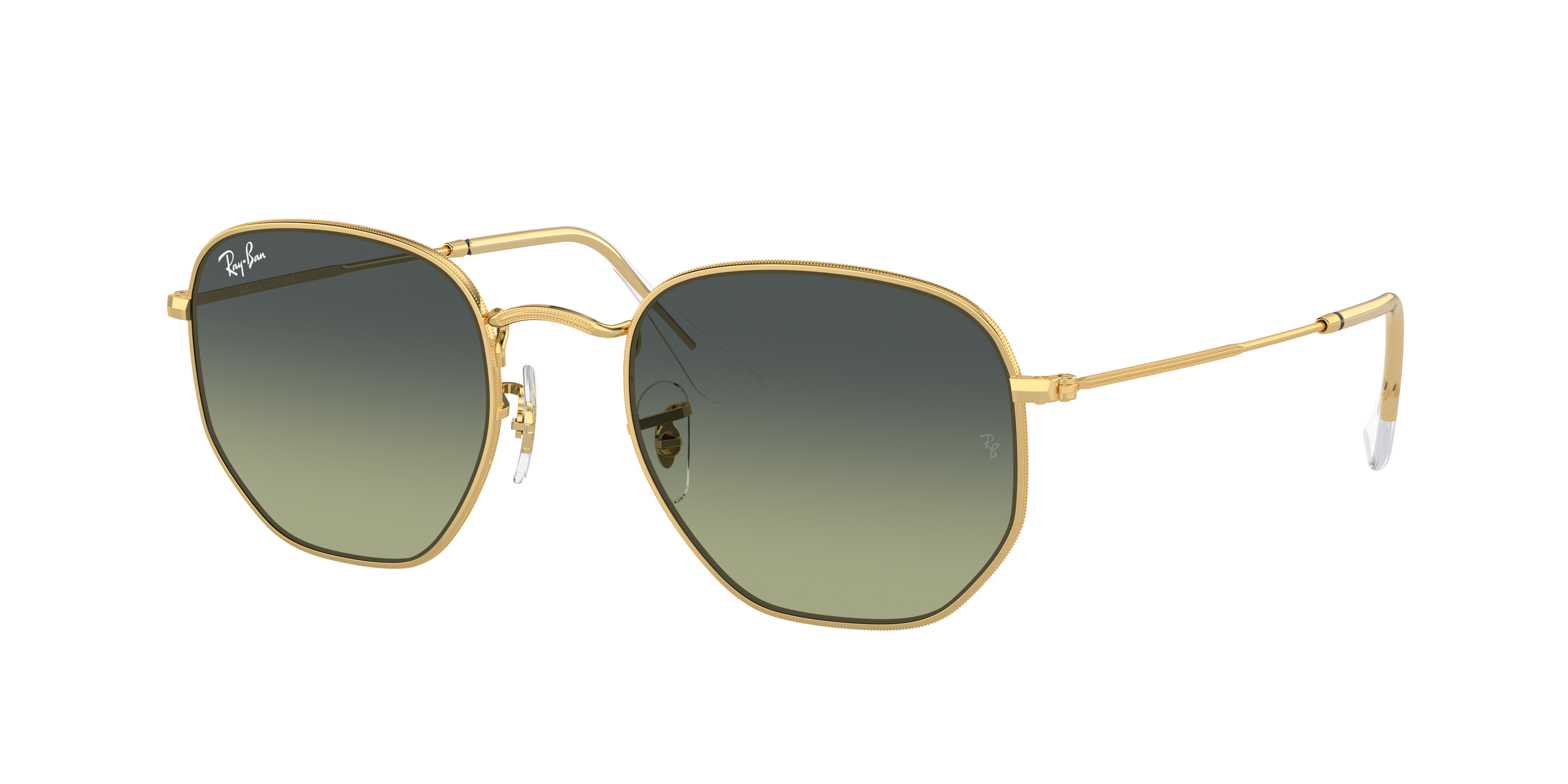 Hexagonal Gafas de Sol Oro arista en Verde Vintage - RB3548 | Ray-Ban®