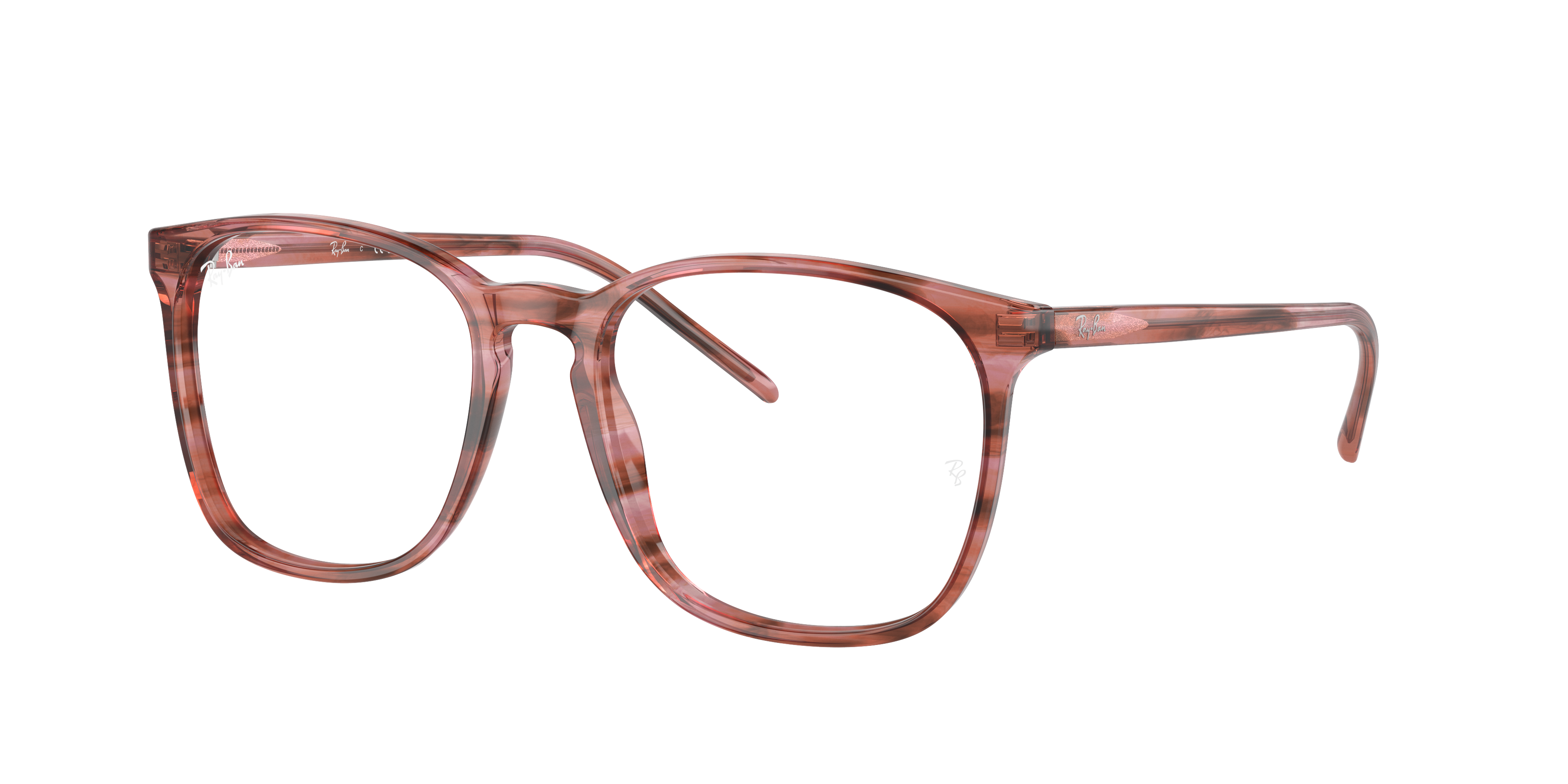 Rb5387 Optics Eyeglasses with Striped Pink Frame - RB5387 | Ray-Ban®