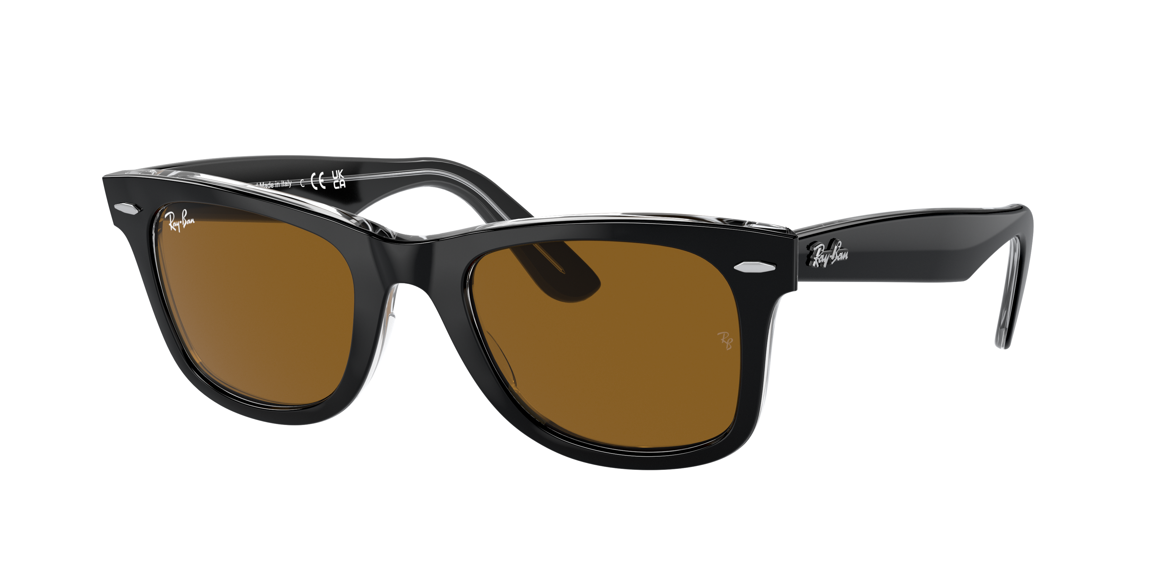 Original Wayfarer Classic Sunglasses in Polished Black On Transparent ...