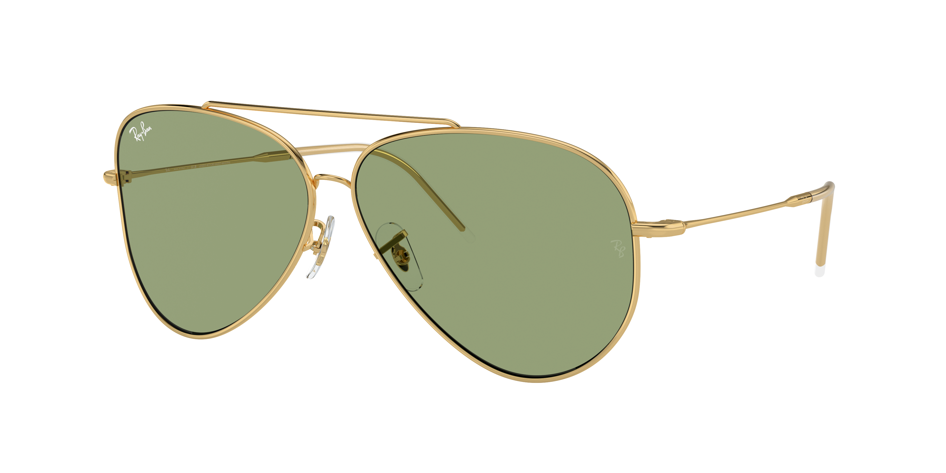 Arista Gold Sunglasses in Green and Aviator Reverse - RBR0101S | Ray-Ban®