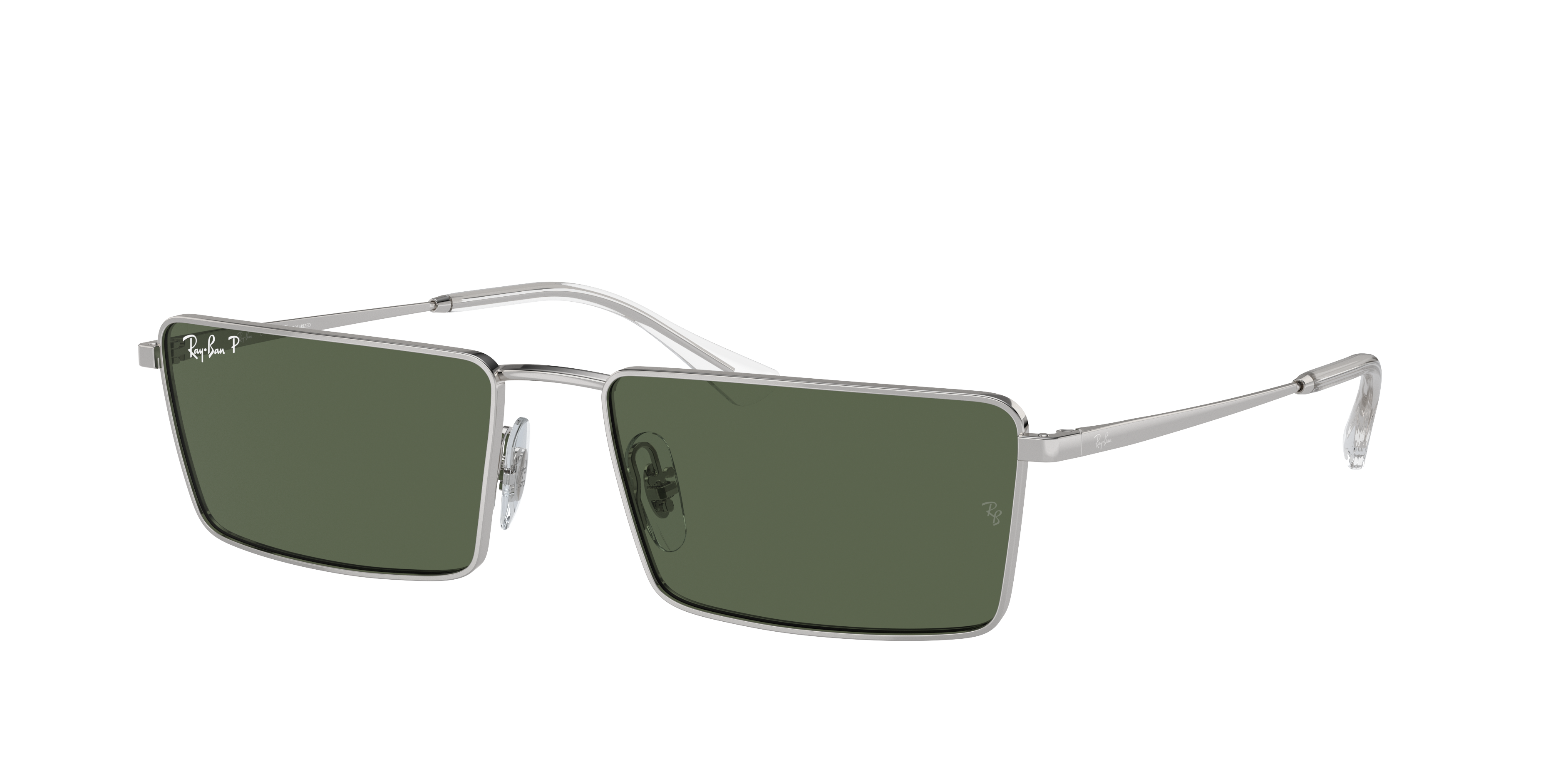 Silver Sunglasses in Dark Green and Emy Bio-based - RB3741 | Ray-Ban®