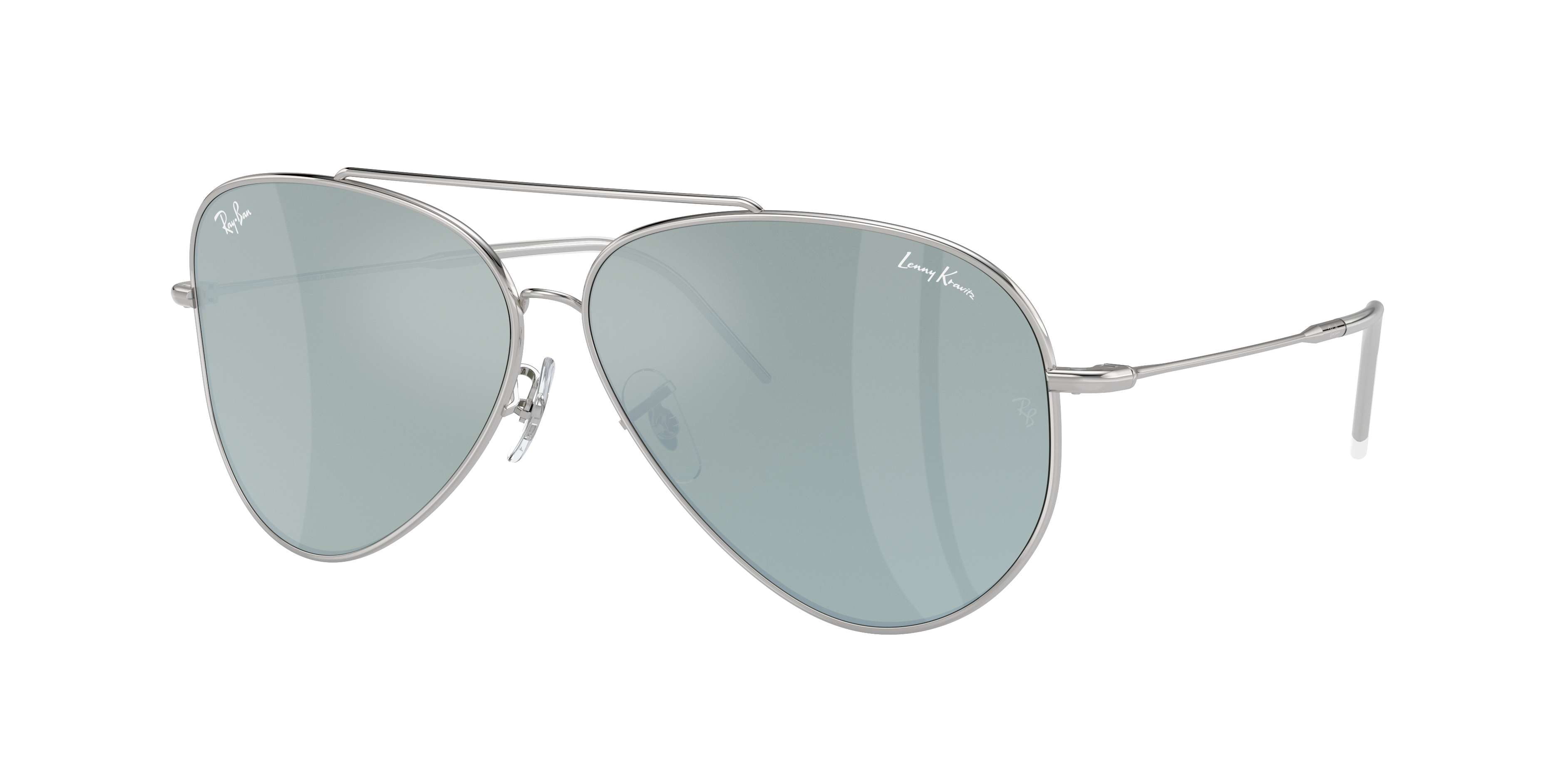 Silver Sunglasses in Silver and Lenny Kravitz X Aviator Reverse ...