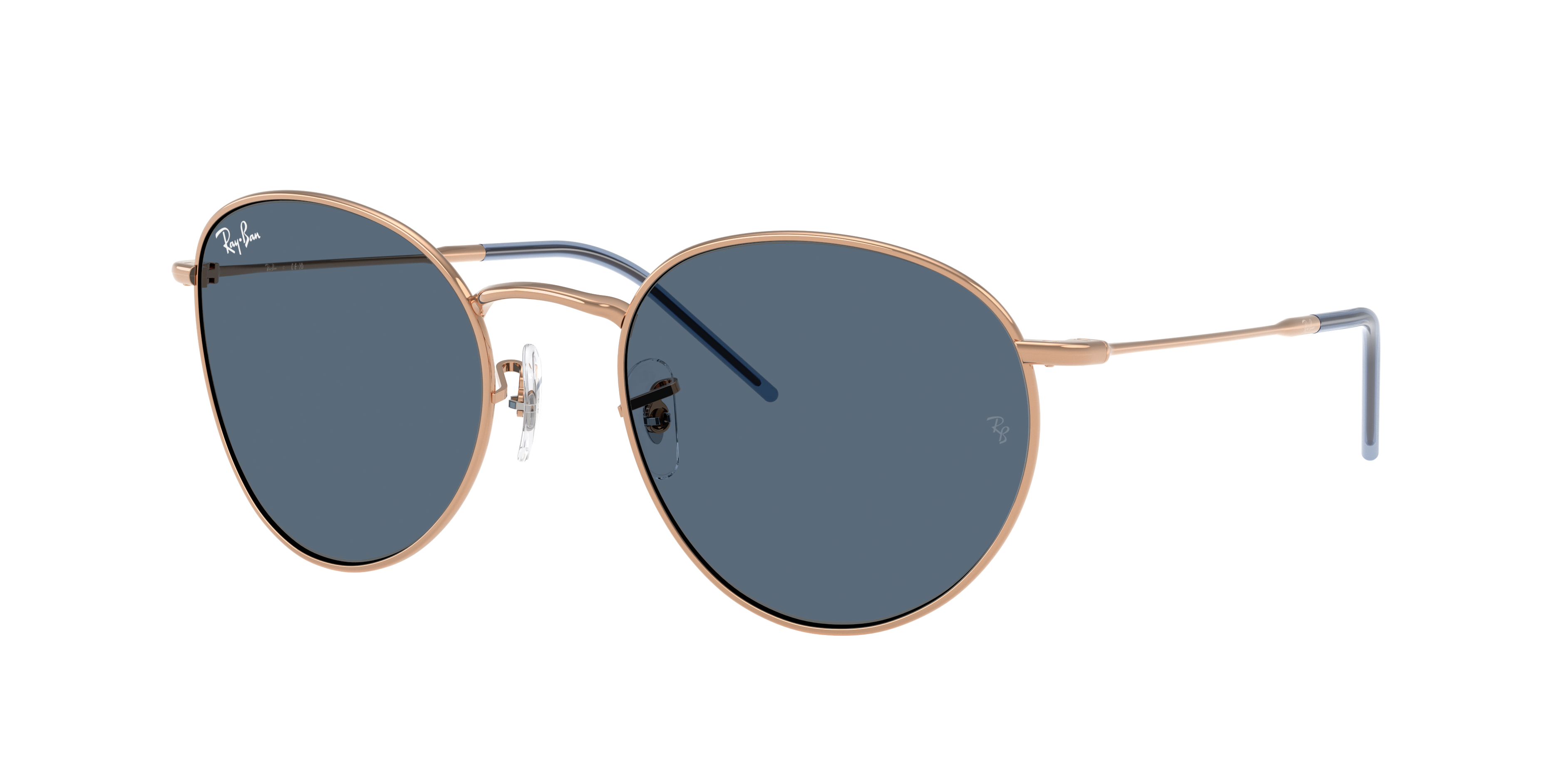 Rosegold Sunglasses in Dark Blue and Round Reverse - RBR0103S | Ray-Ban®