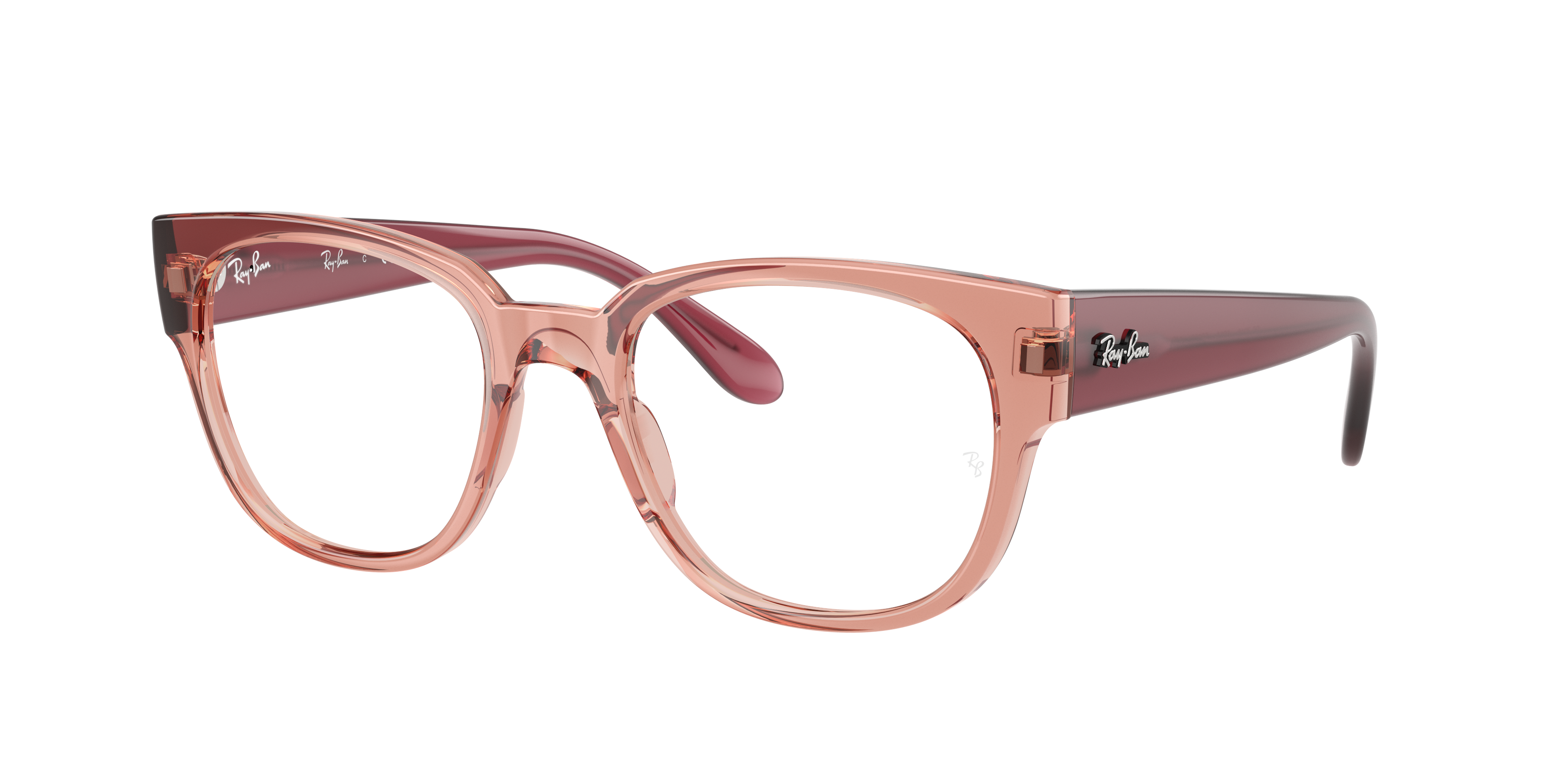 Rb7210 Optics Eyeglasses with Transparent Dark Pink Frame - RB7210 ...