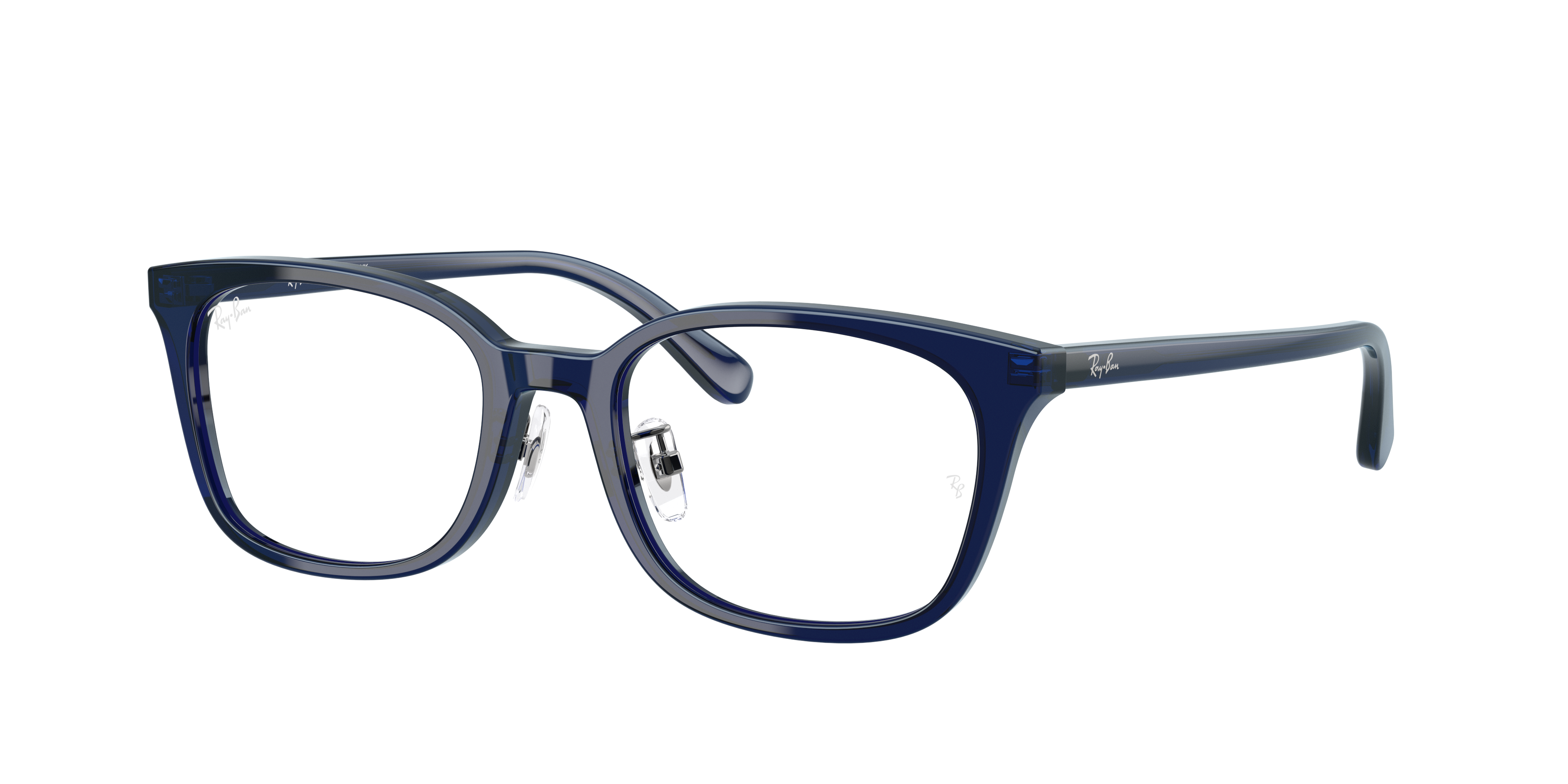 Rb5407d Optics Eyeglasses with Polished Transparent Dark Blue Frame (52 ...