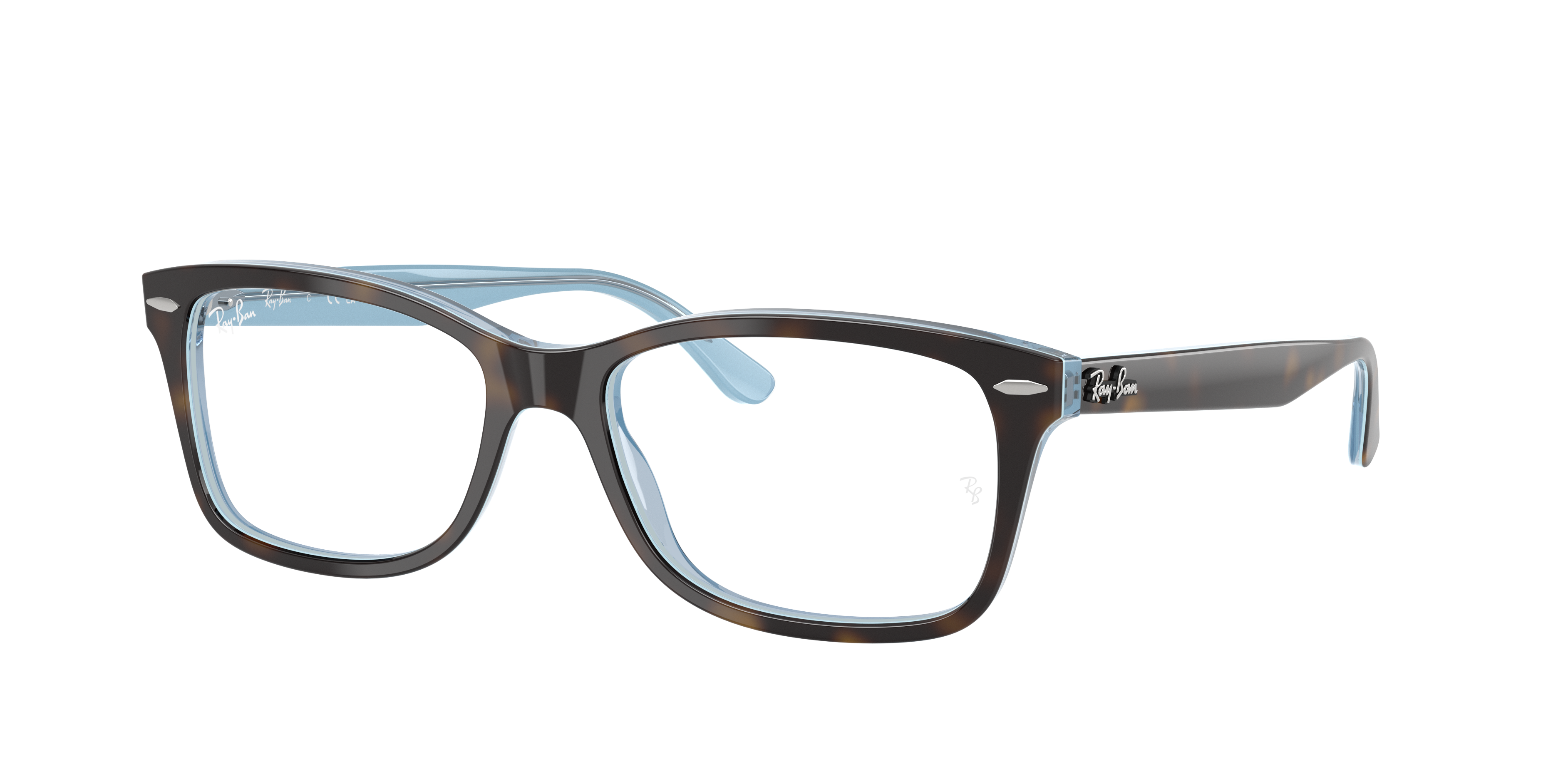 Rb5428 Optics Eyeglasses with Havana On Light Blue Frame - RB5428 | Ray ...