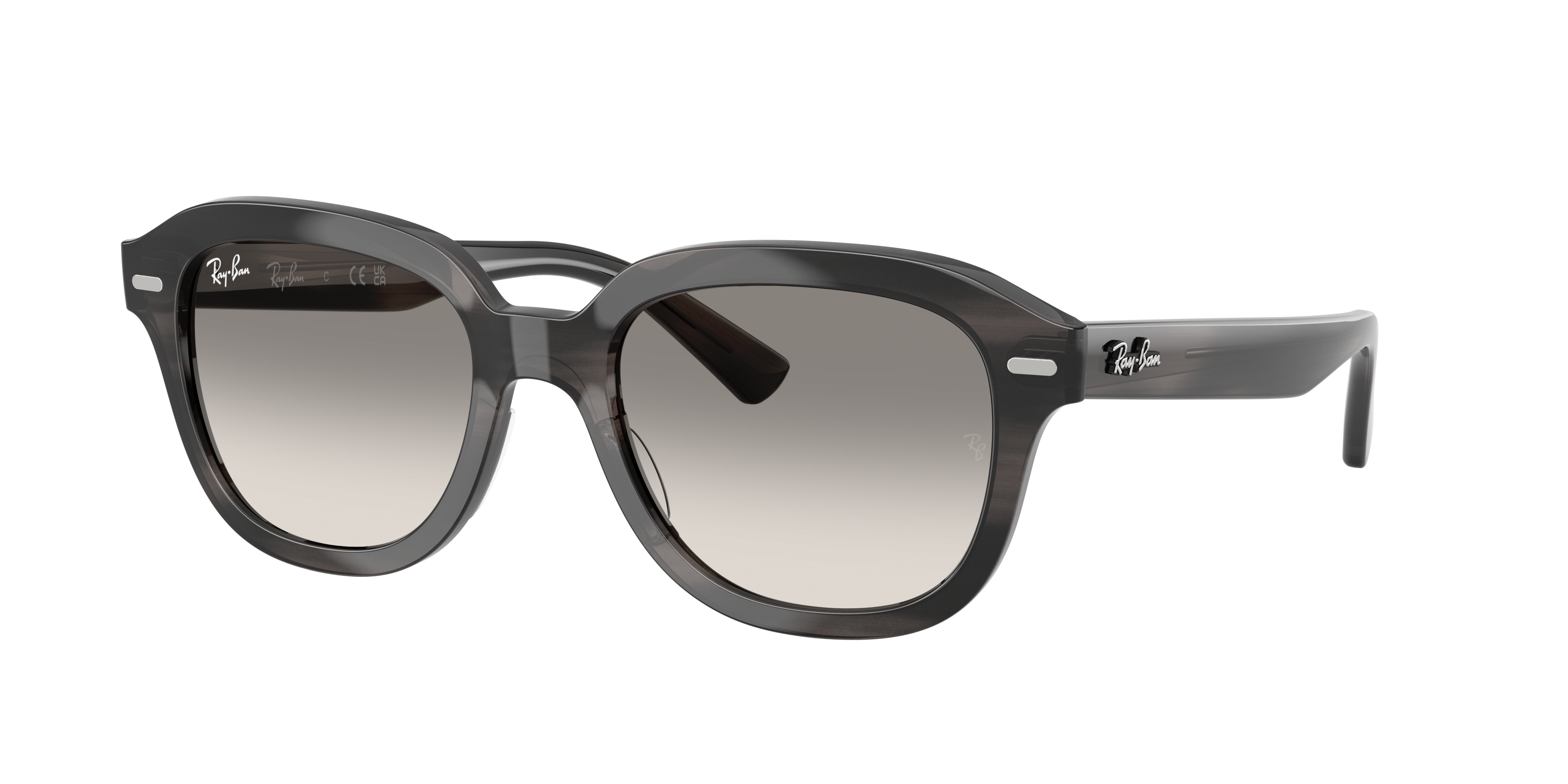 Erik Sunglasses in Striped Grey and Clear Gradient Grey - RB4398 | Ray-Ban®