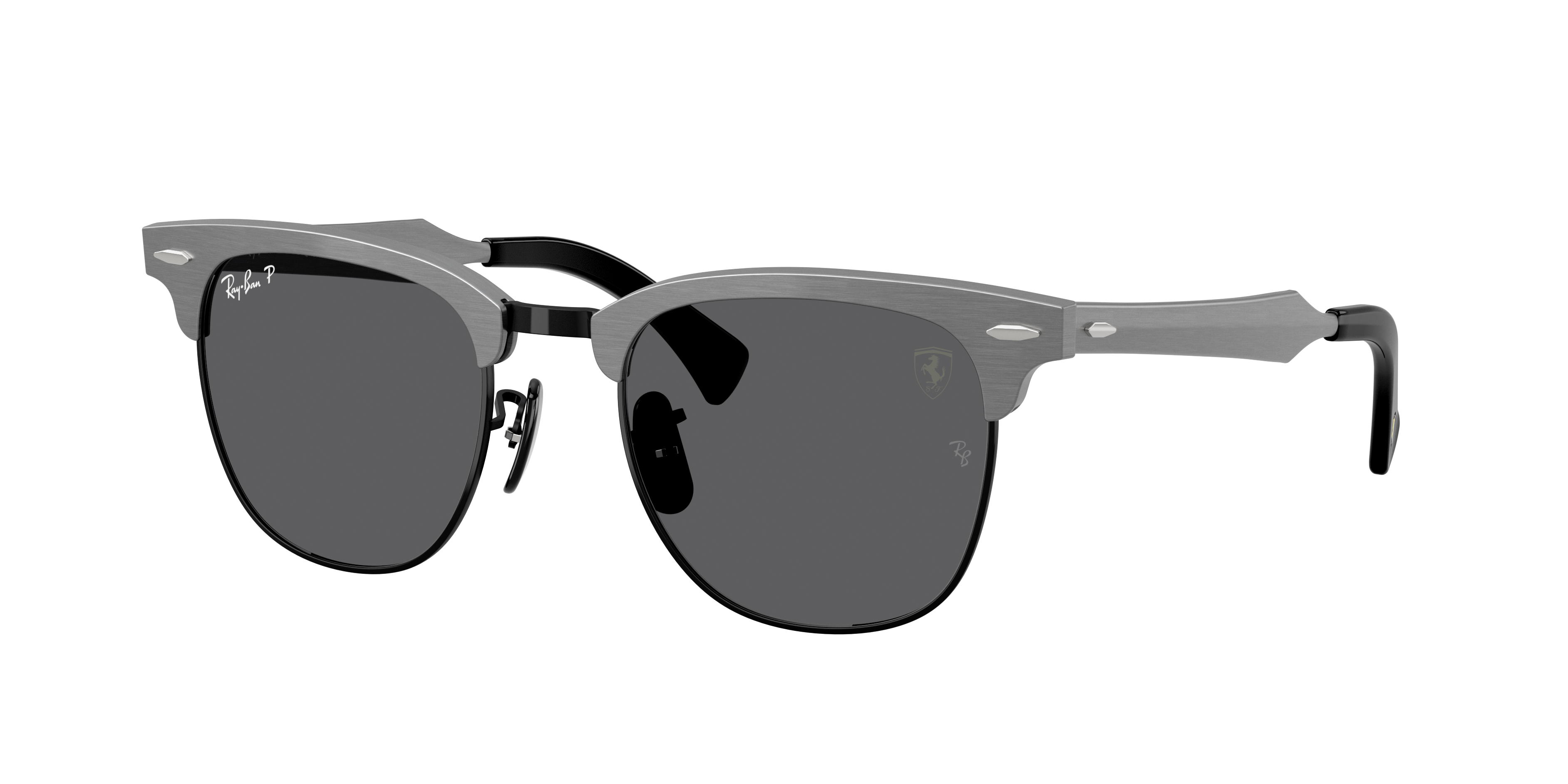 Brushed Grey On Black Sunglasses in Polarized Dark Grey and Rb3807m ...