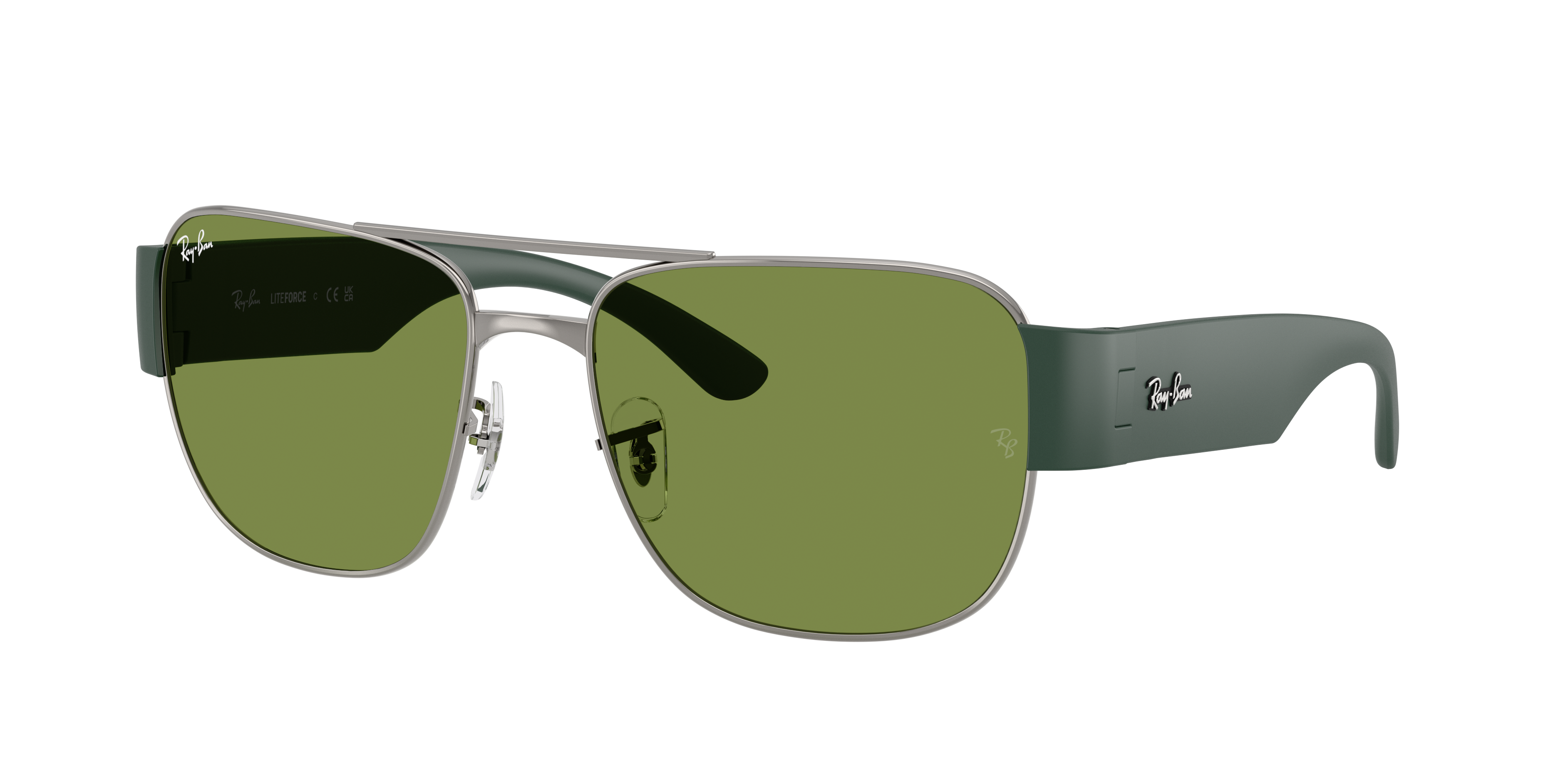은회색 및 그린 색상의 Rb3756 선글라스 Rb3756 Ray Ban®