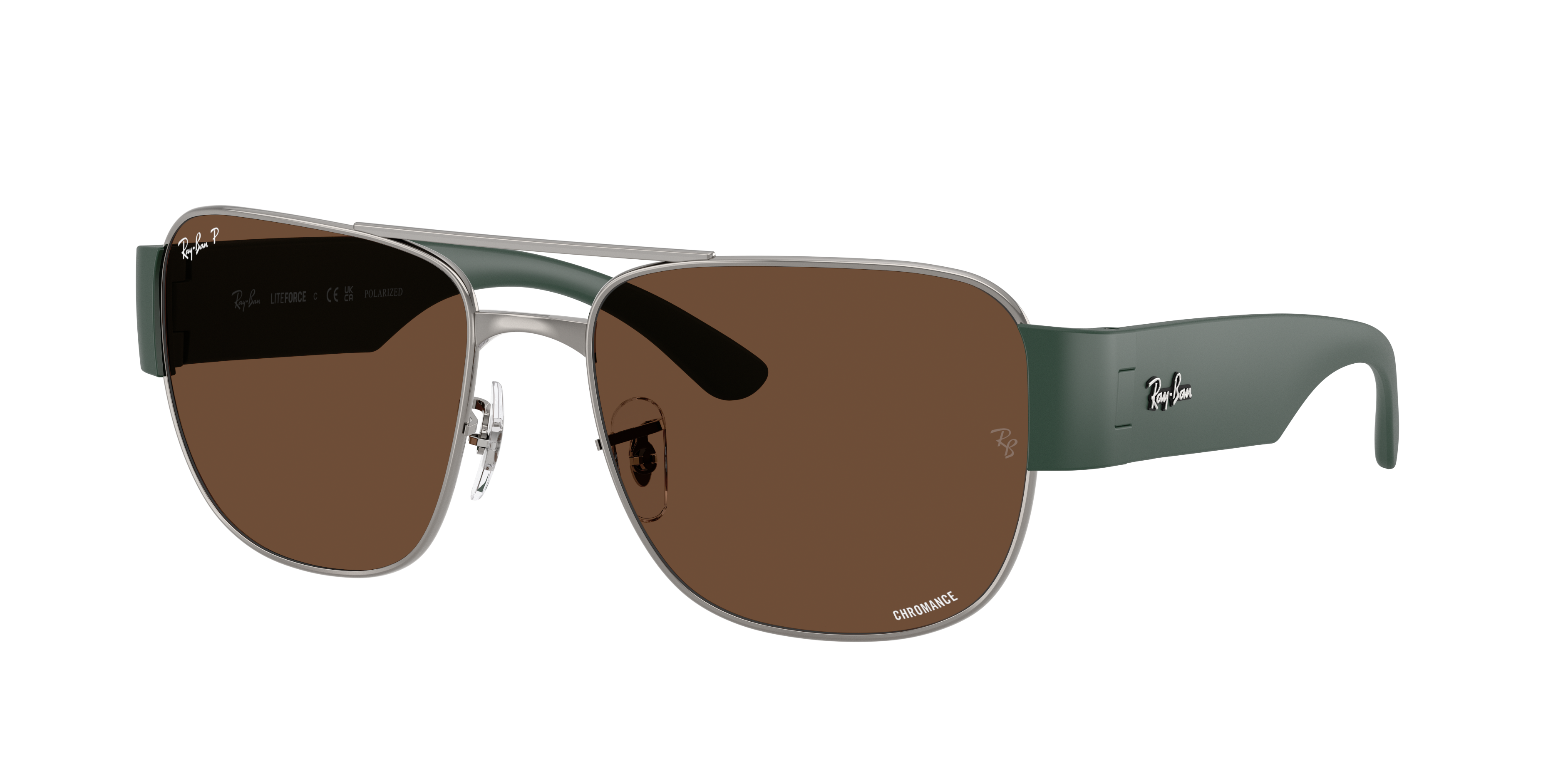 Gunmetal Sunglasses in Polar Brown and Rb3756ch Chromance - RB3756CH ...