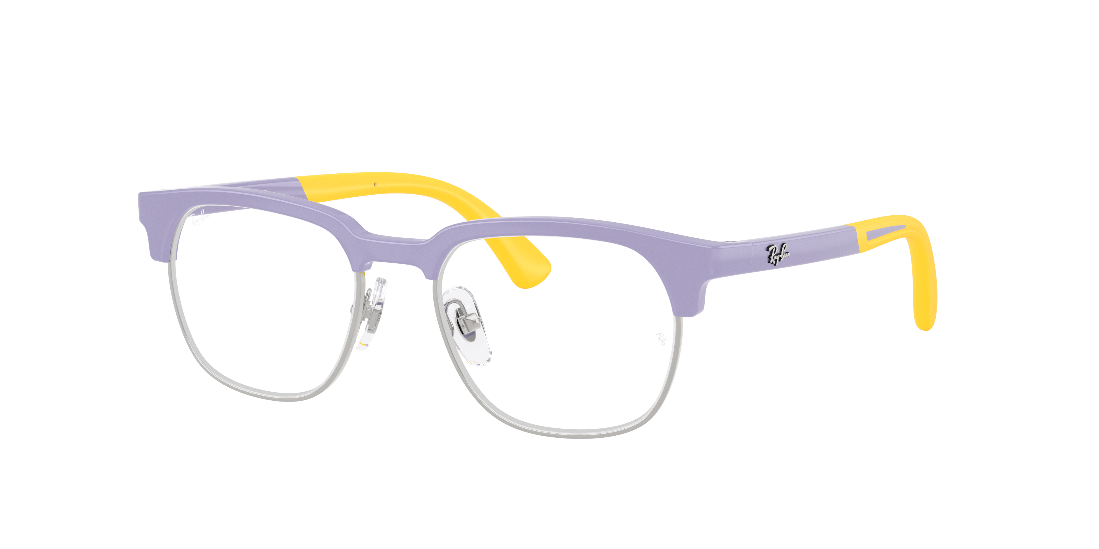 Rb1641 Optics Kids Bio-based Eyeglasses with Lilac On Silver Frame ...