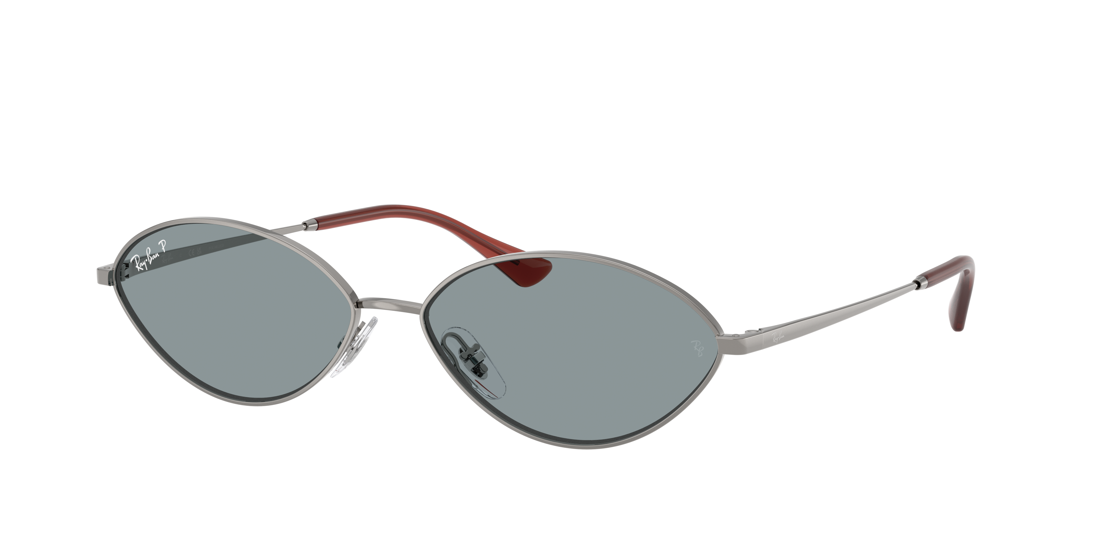 Polished Gunmetal Sunglasses in Azure Polarized (59-15) and Kai Bio ...