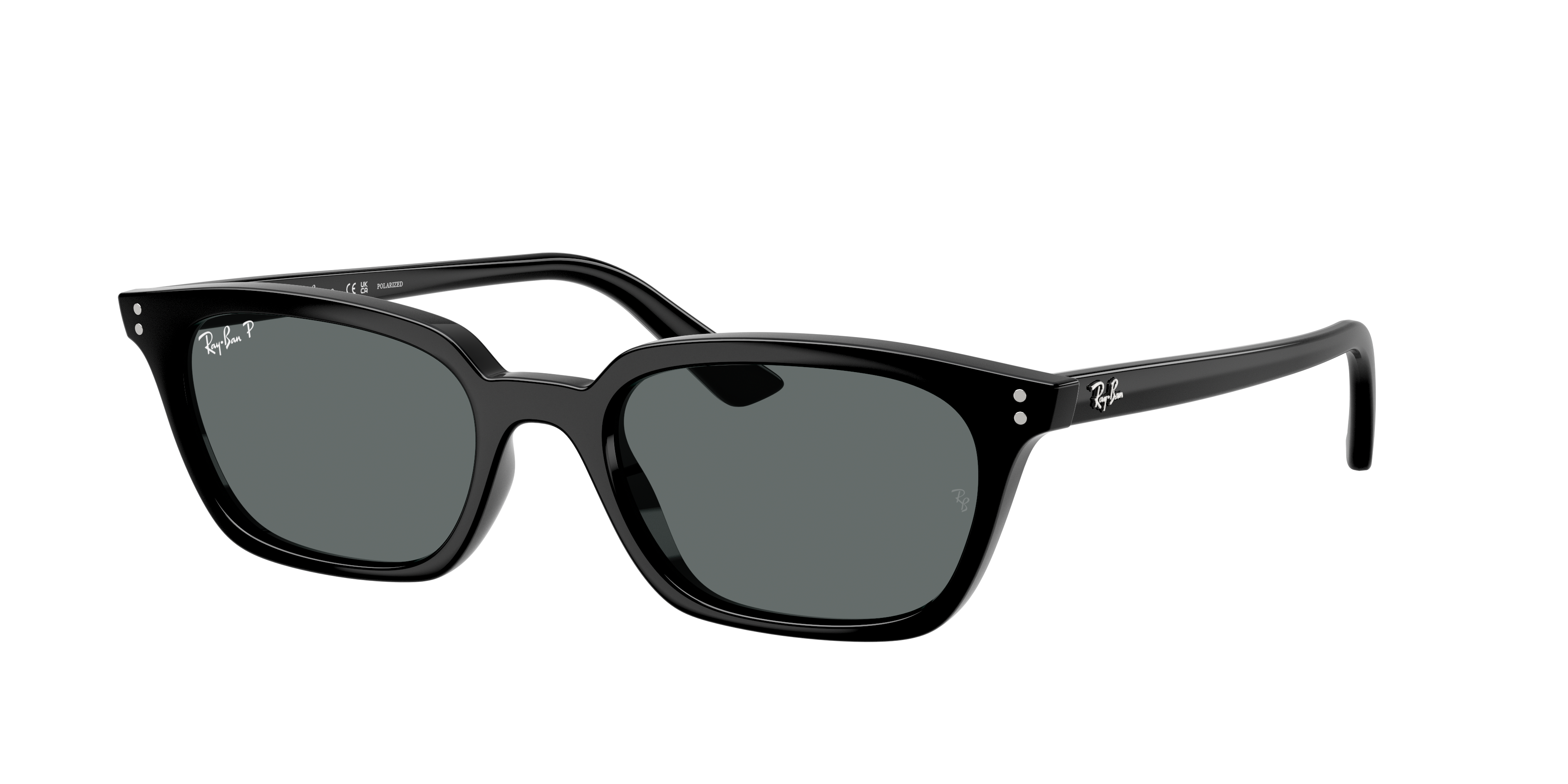 Zaya Bio-based Sunglasses in Polished Black and Dark Grey Polarized ...