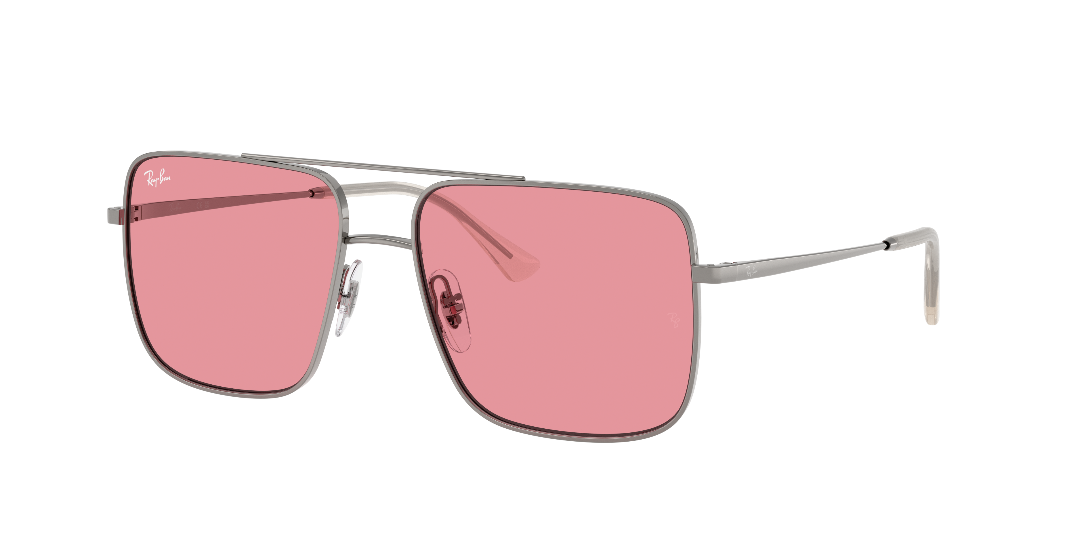 Polished Gunmetal Sunglasses in Pink (56-16) and Ari Bio-based - RB3758 ...